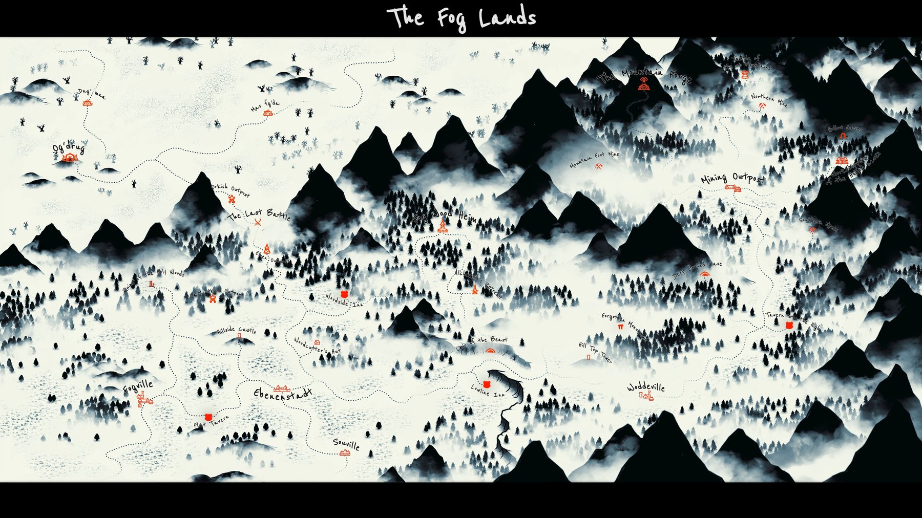 The Fog Lands | Inkarnate - Create Fantasy Maps Online