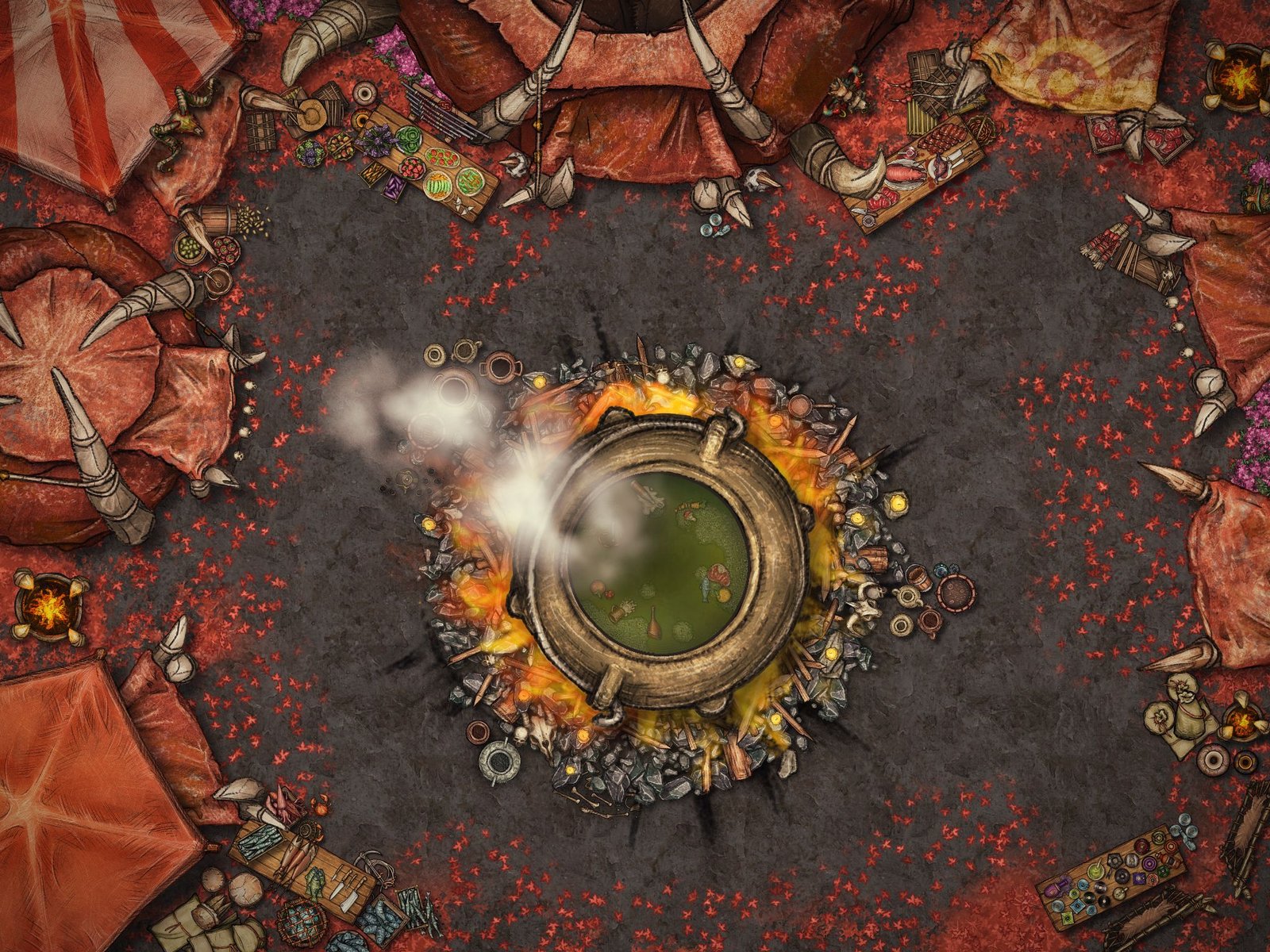 Cauldron (fire) | Inkarnate - Create Fantasy Maps Online