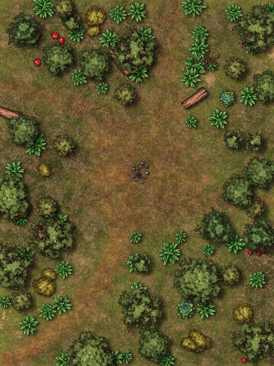 Simple Forest Clearing Battle Map | Inkarnate - Create Fantasy Maps Online