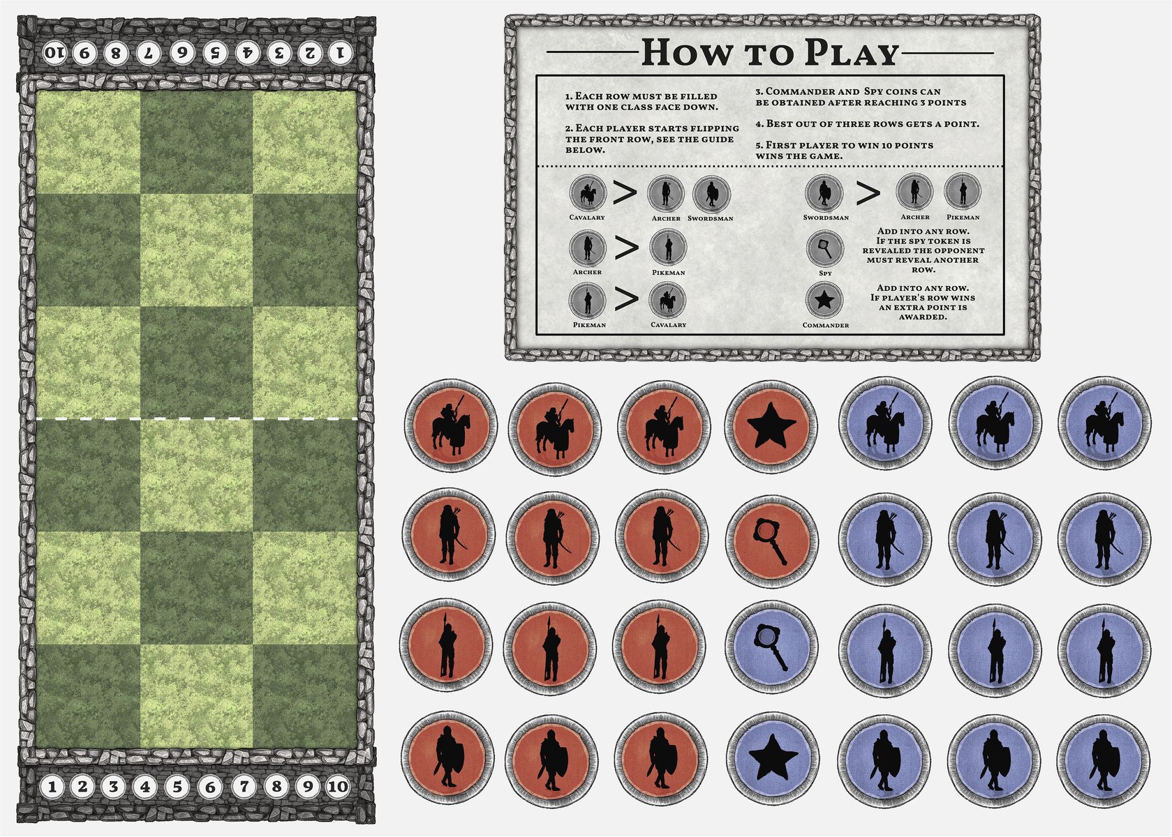 Simple Tactics (Print & Play) | Inkarnate - Create Fantasy Maps Online