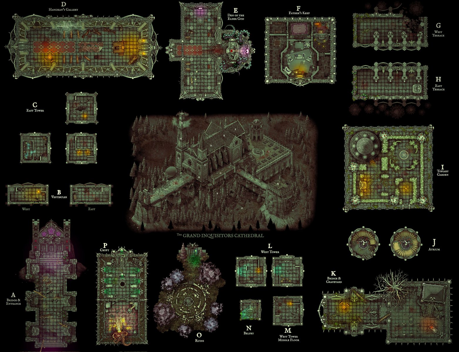 The Grand Inquisitors Cathedral | Inkarnate - Create Fantasy Maps Online