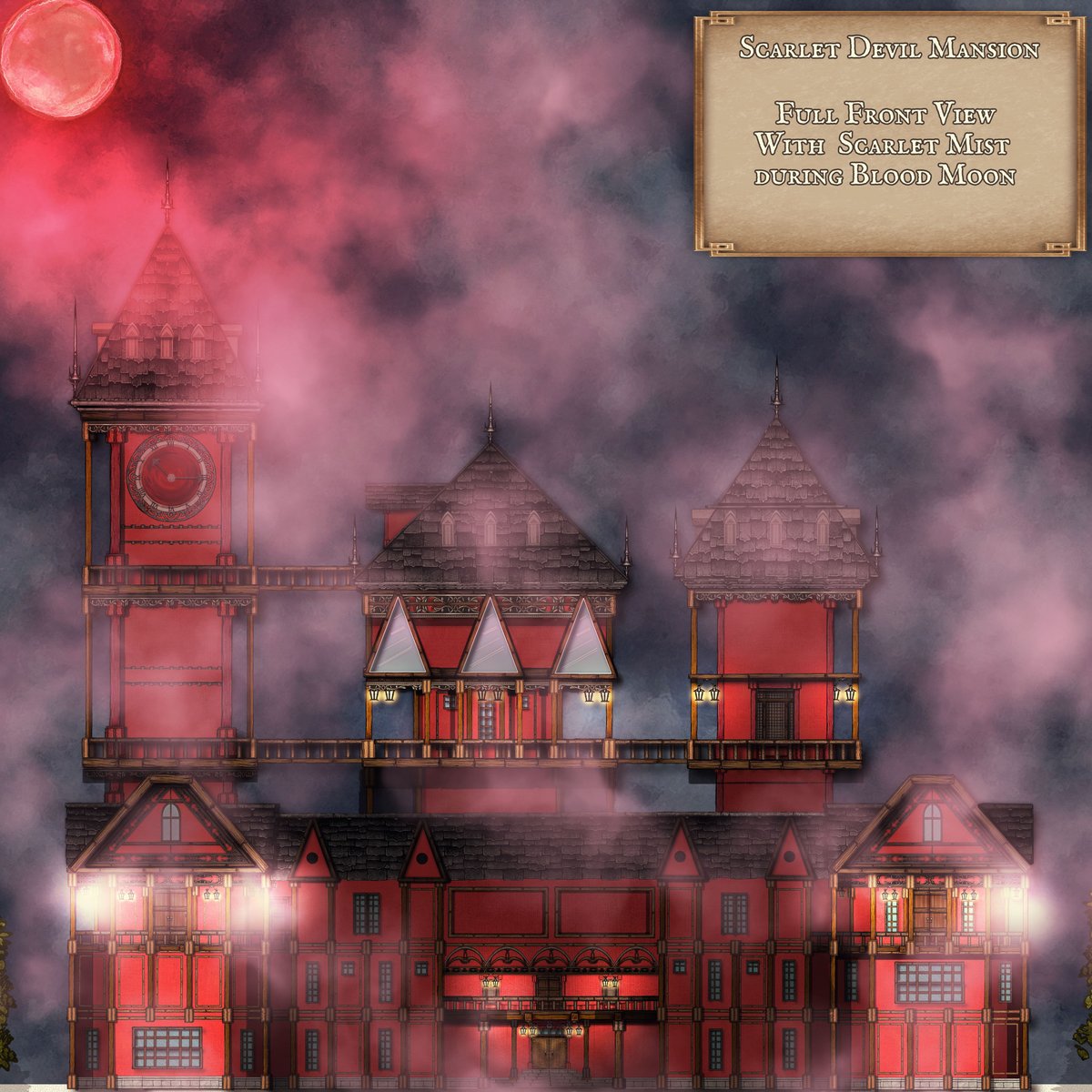 Scarlet Devil Mansion | Inkarnate - Create Fantasy Maps Online