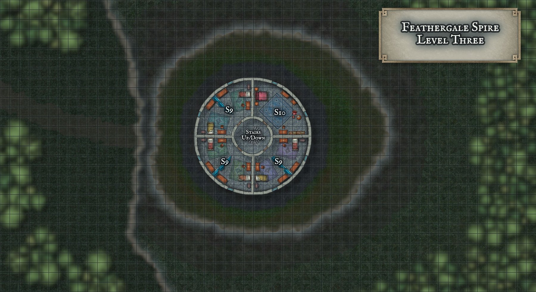 Feathergale Spire - Level Three | Inkarnate - Create Fantasy Maps Online