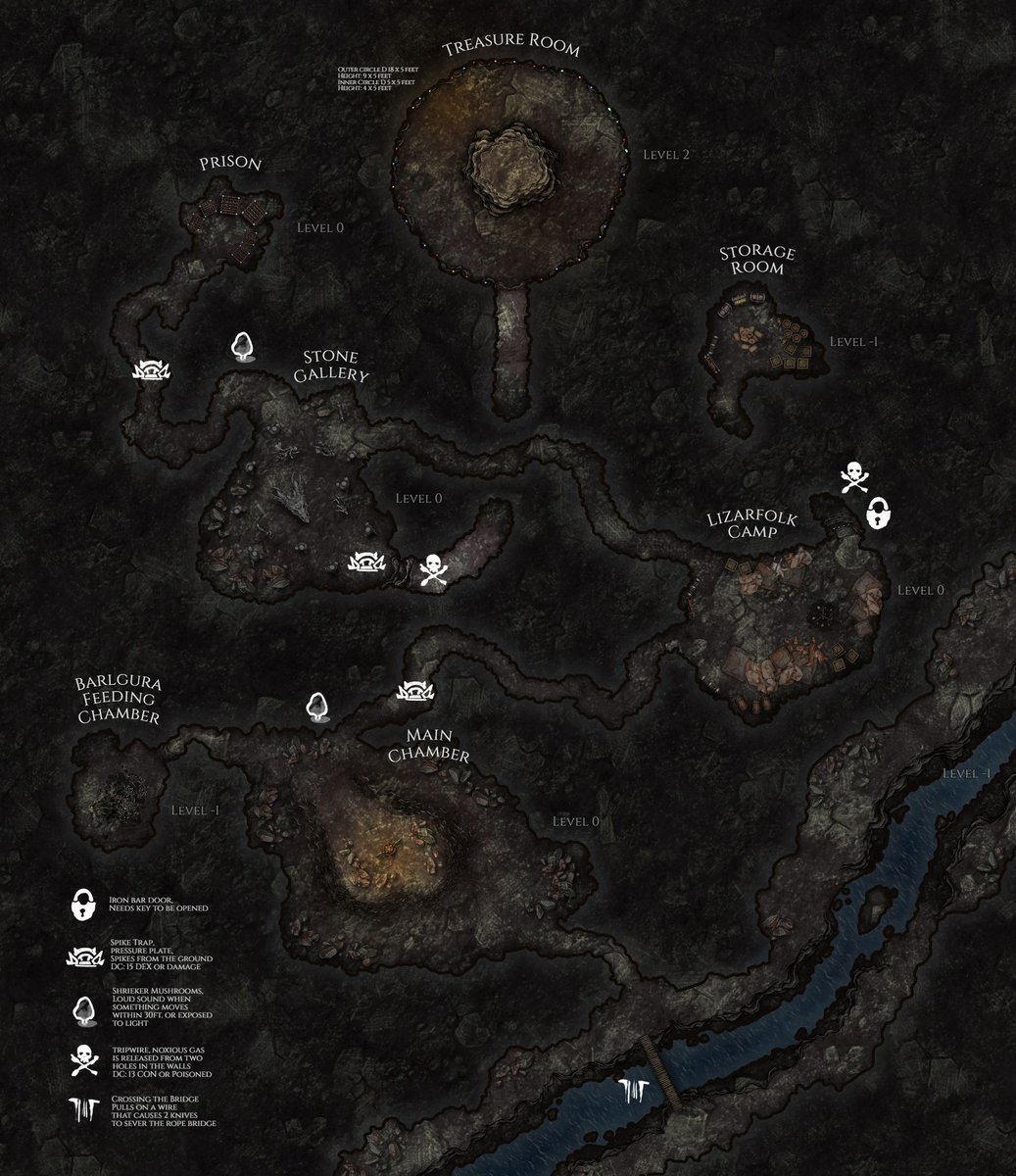 Beholder Lair - Cave System near river | Inkarnate - Create Fantasy ...
