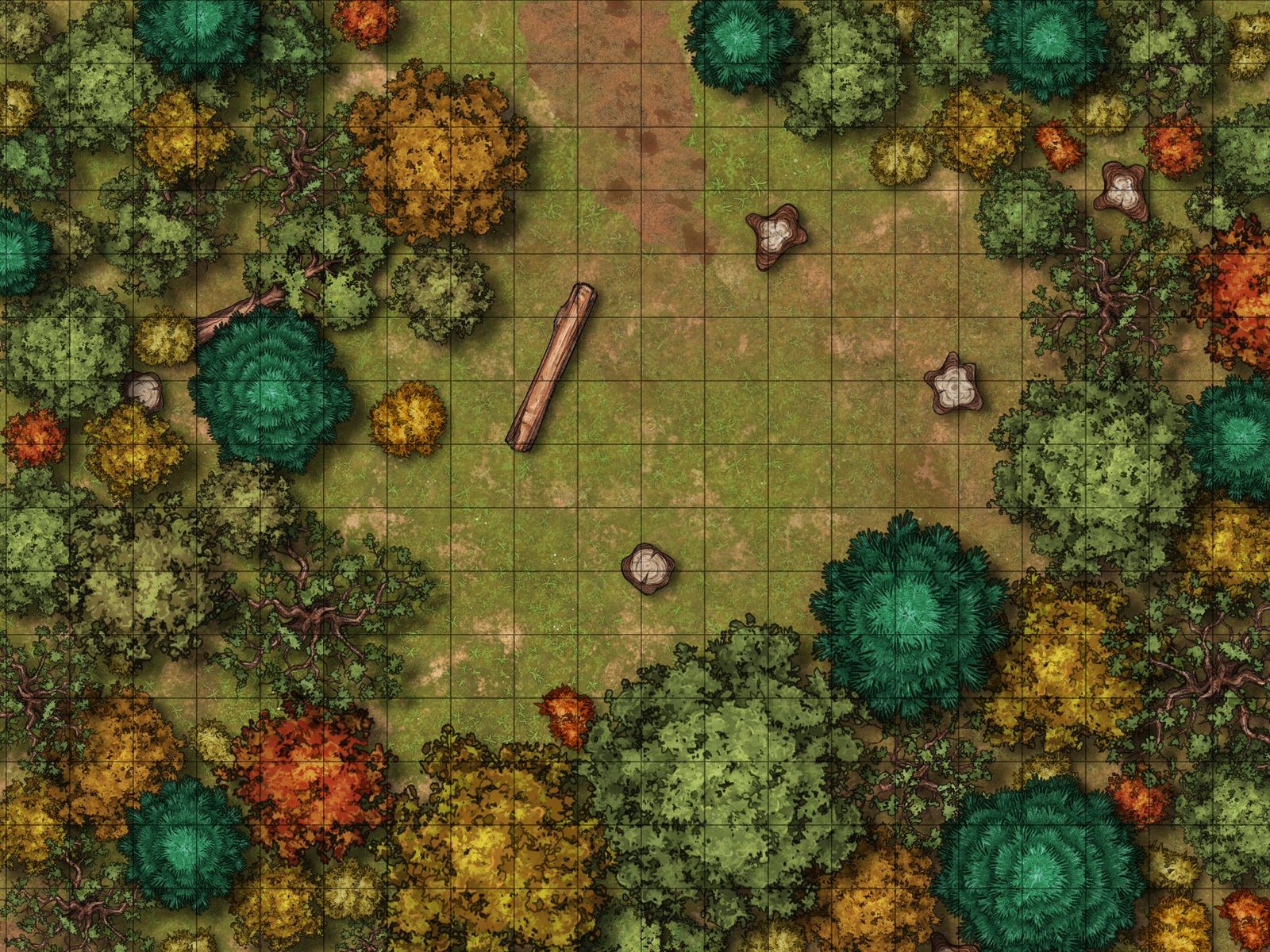 Forest Clearing Battlemap | Inkarnate - Create Fantasy Maps Online
