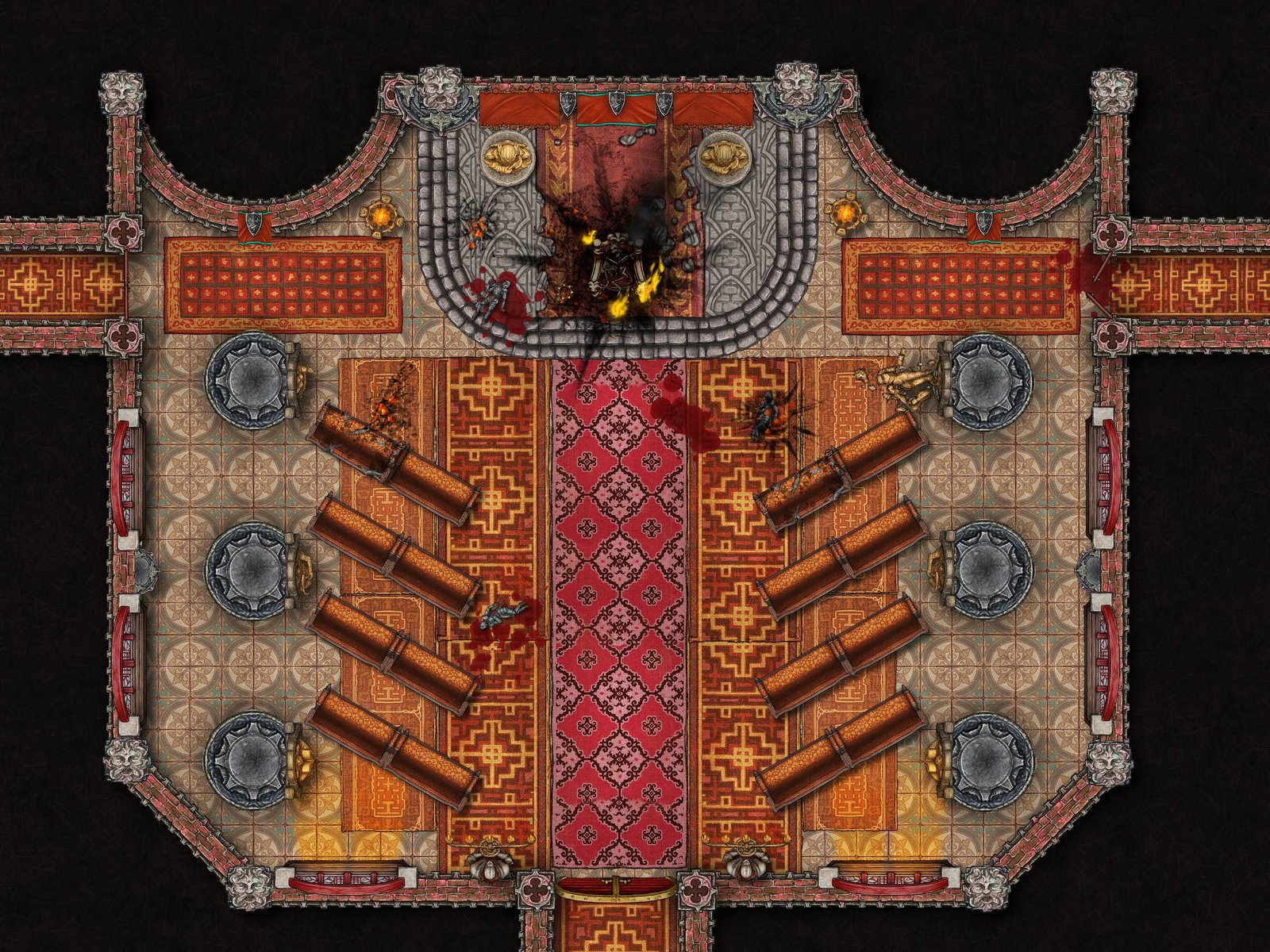 Battle in the Throne Room | Inkarnate - Create Fantasy Maps Online