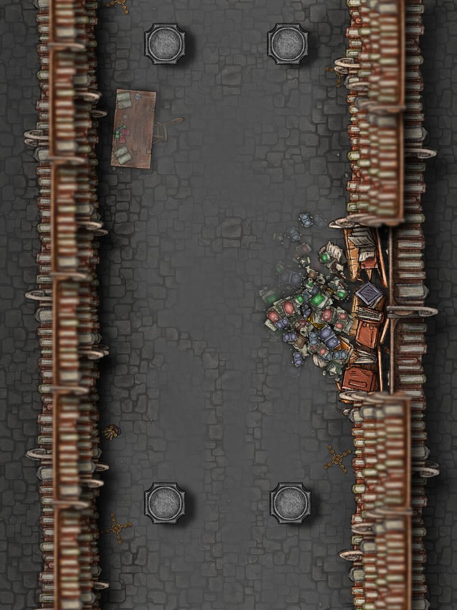 Abandoned Library Collapsed Shelf | Inkarnate - Create Fantasy Maps Online