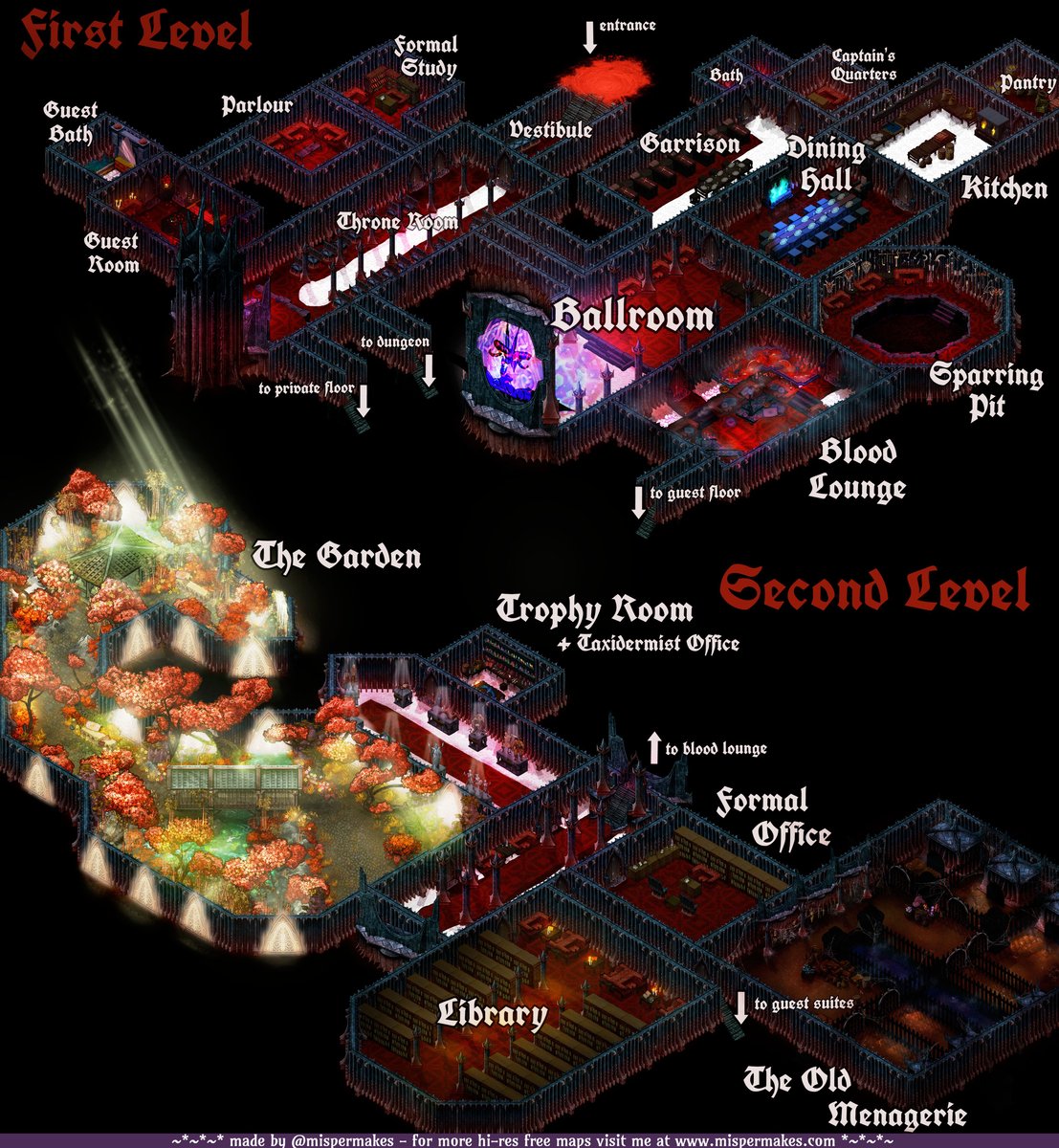 Vampyr Castle 1F 2F | Inkarnate - Create Fantasy Maps Online