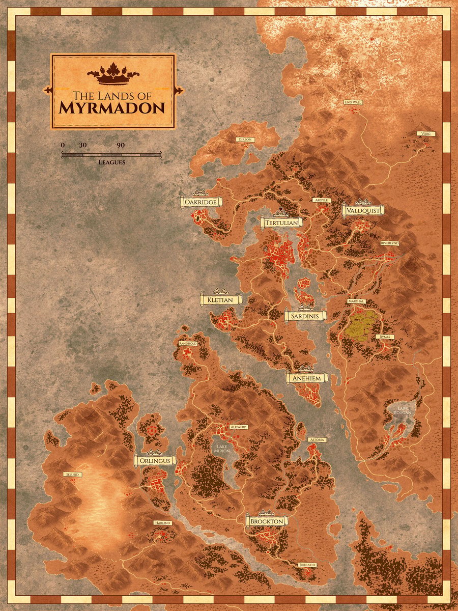 The Lands of Myrmadon | Inkarnate - Create Fantasy Maps Online