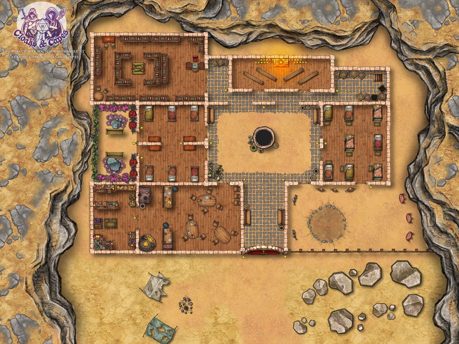 Desert Monastery (Day) | Inkarnate - Create Fantasy Maps Online
