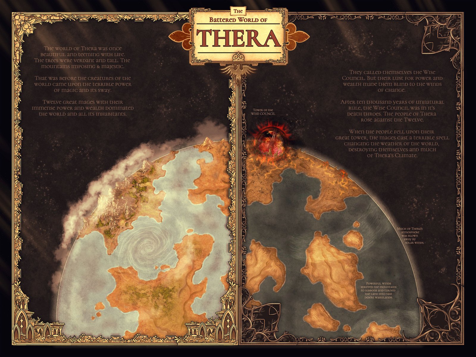 The Battered World of Thera | Inkarnate - Create Fantasy Maps Online