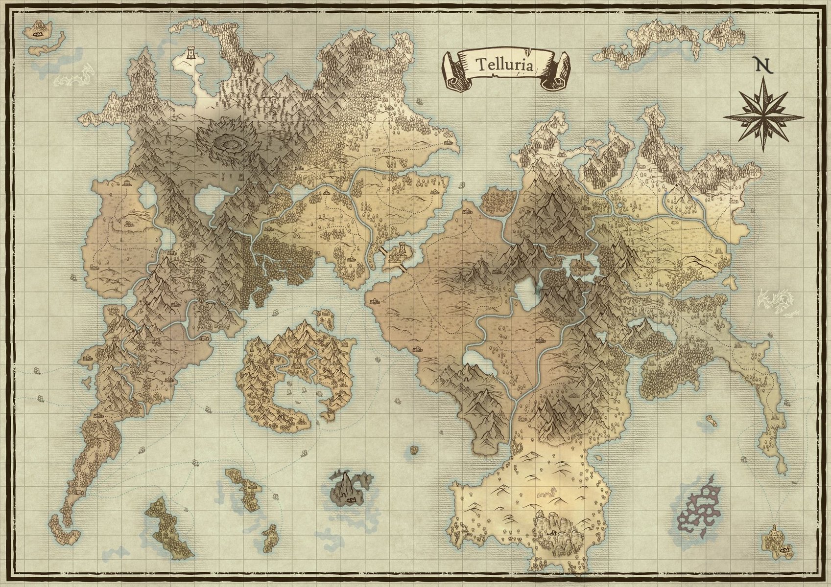 Telluria (Blank) | Inkarnate - Create Fantasy Maps Online