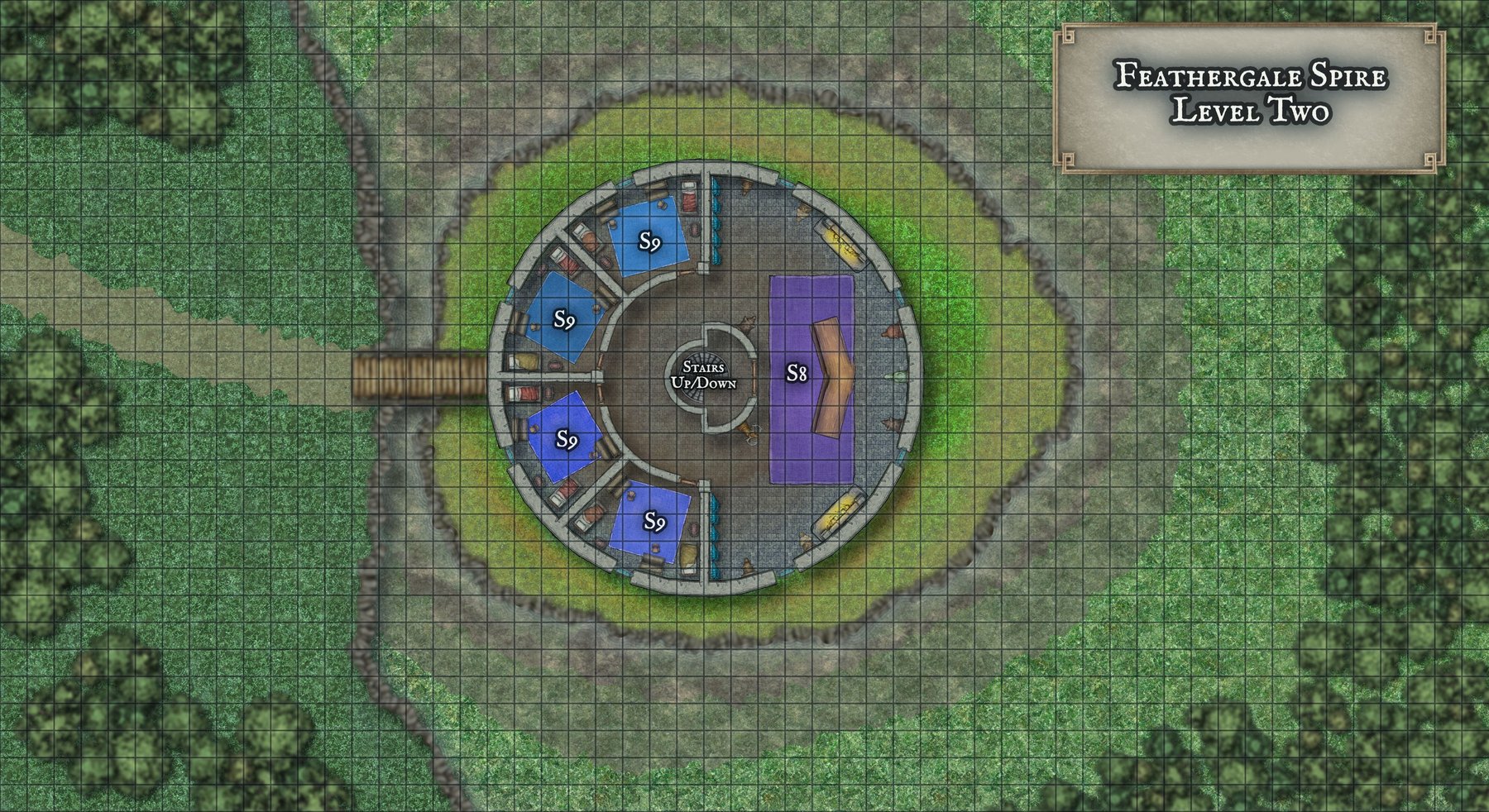 Feathergale Spire - Level Two | Inkarnate - Create Fantasy Maps Online