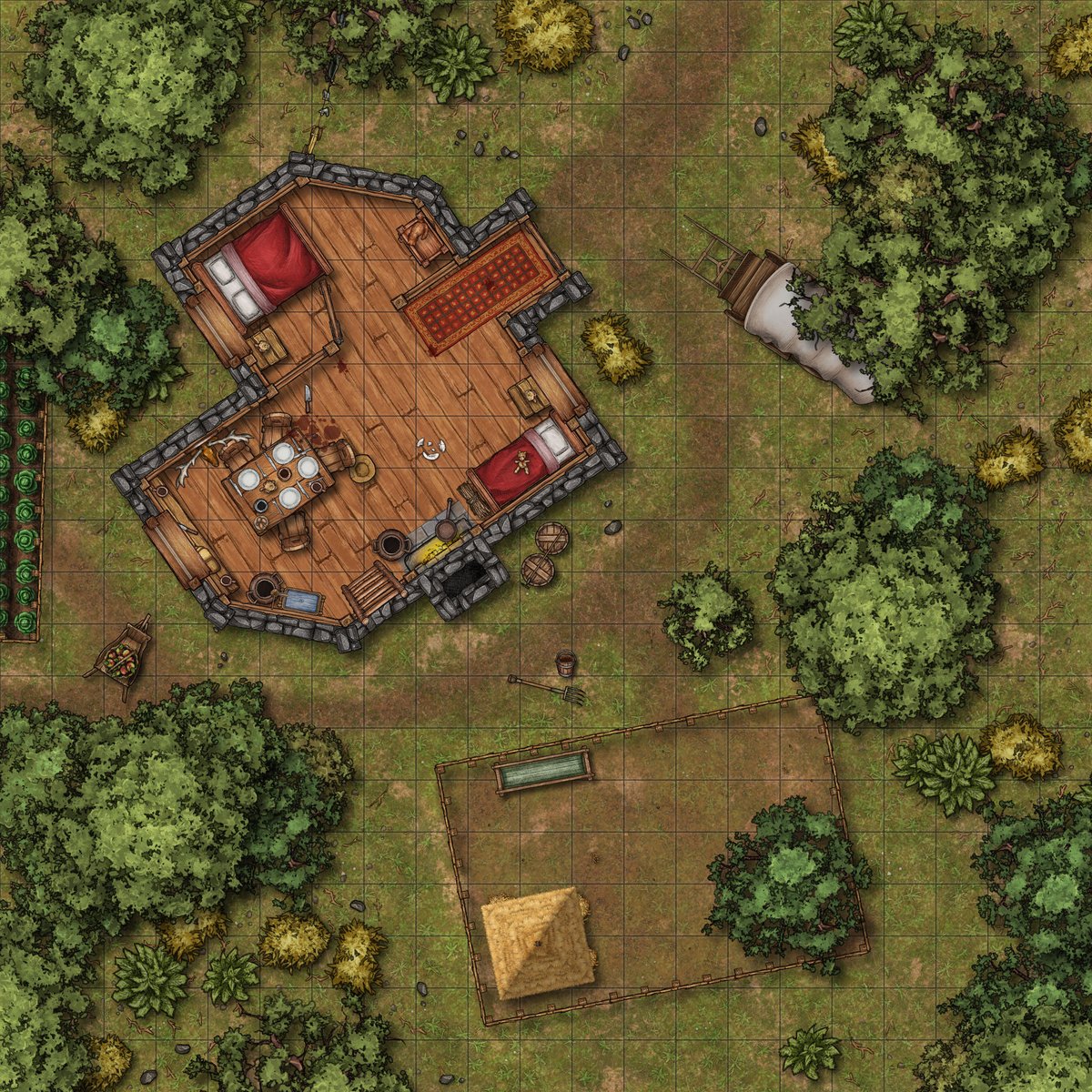 Farmstead Raid | Inkarnate - Create Fantasy Maps Online