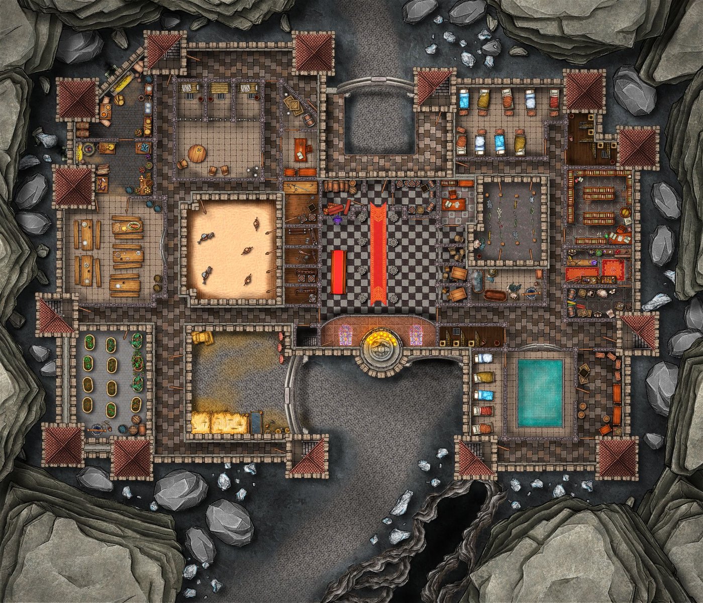 Mountain Pass Keep | Inkarnate - Create Fantasy Maps Online