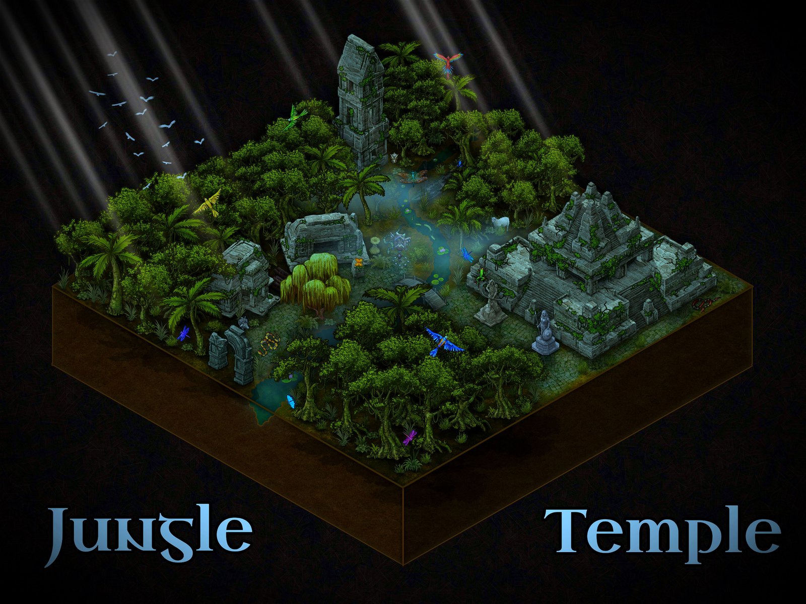 Isometric Jungle Temple | Inkarnate - Create Fantasy Maps Online