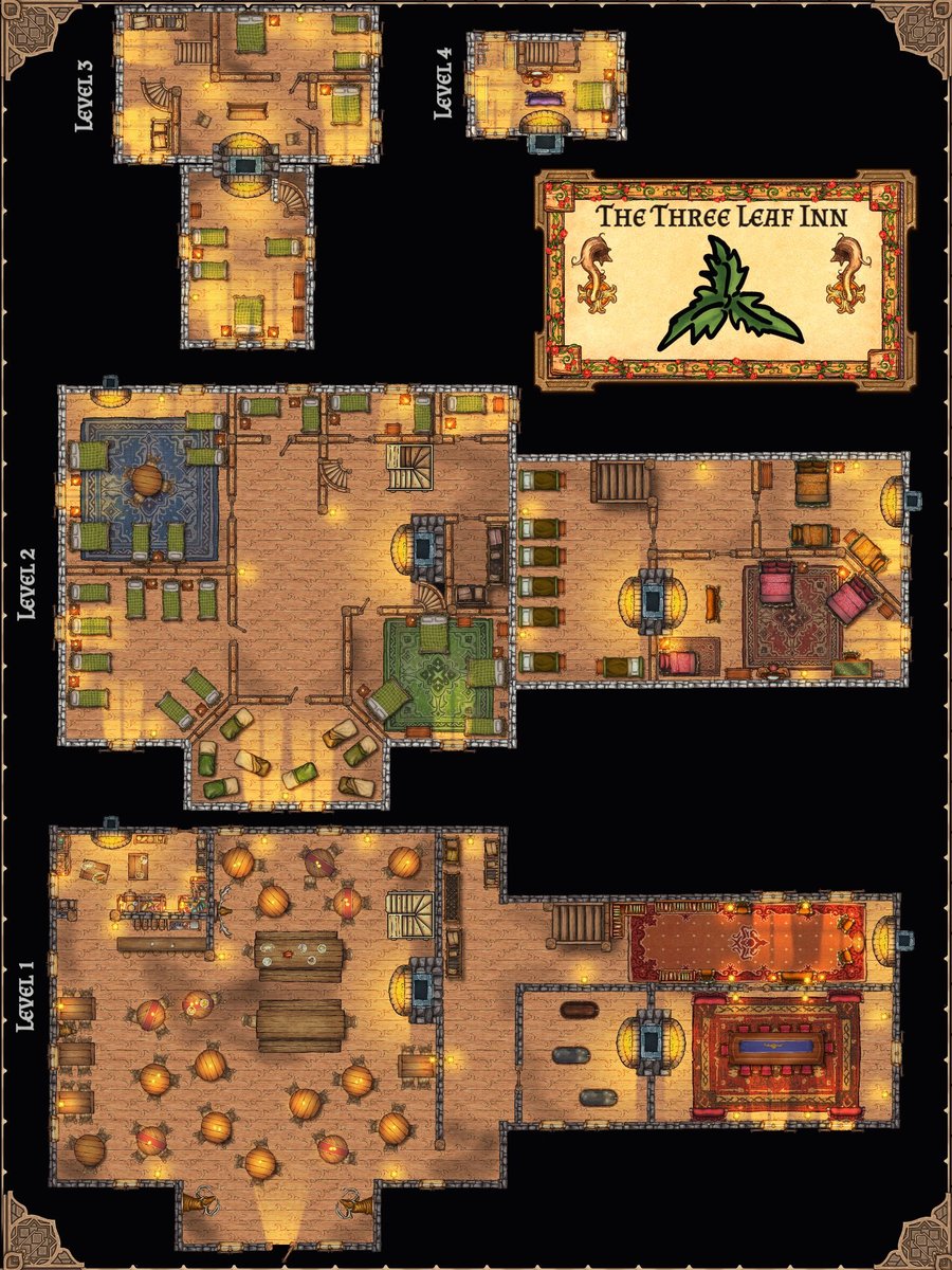 Three Leaf Inn Interior | Inkarnate - Create Fantasy Maps Online
