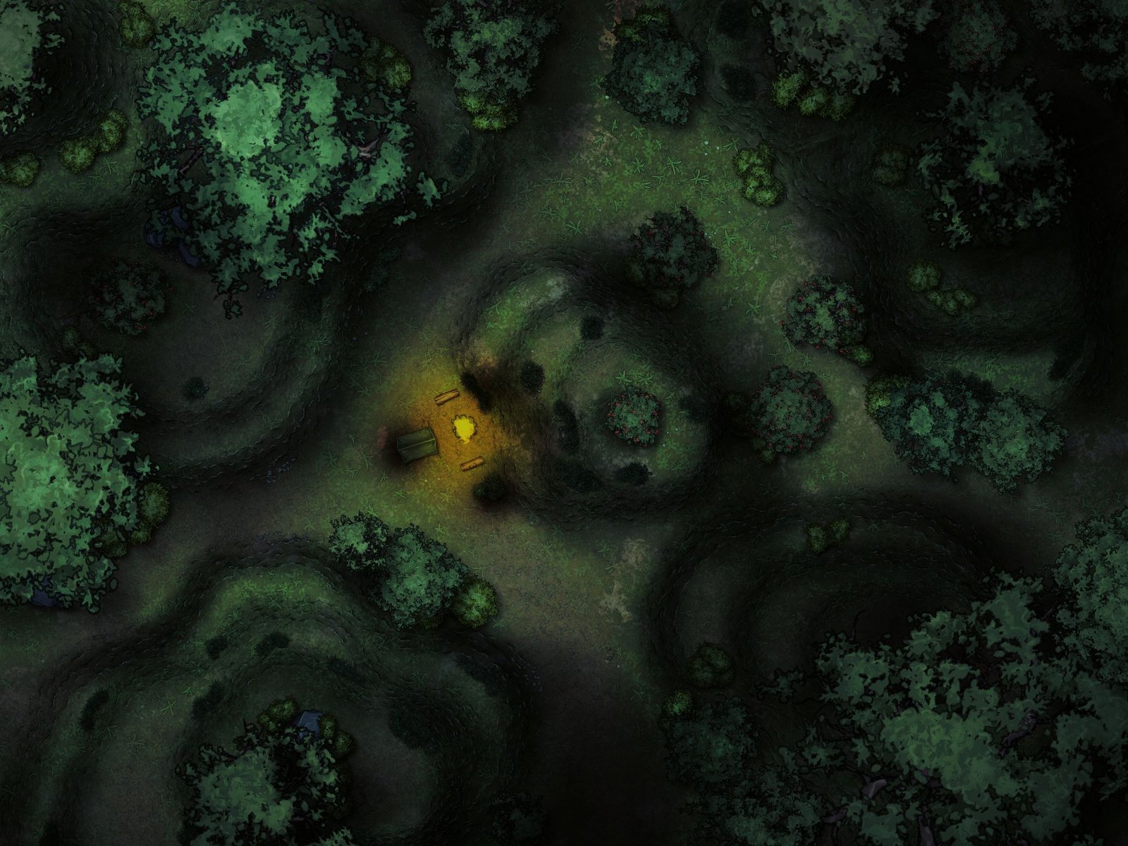 Campfire Lighting Study | Inkarnate - Create Fantasy Maps Online