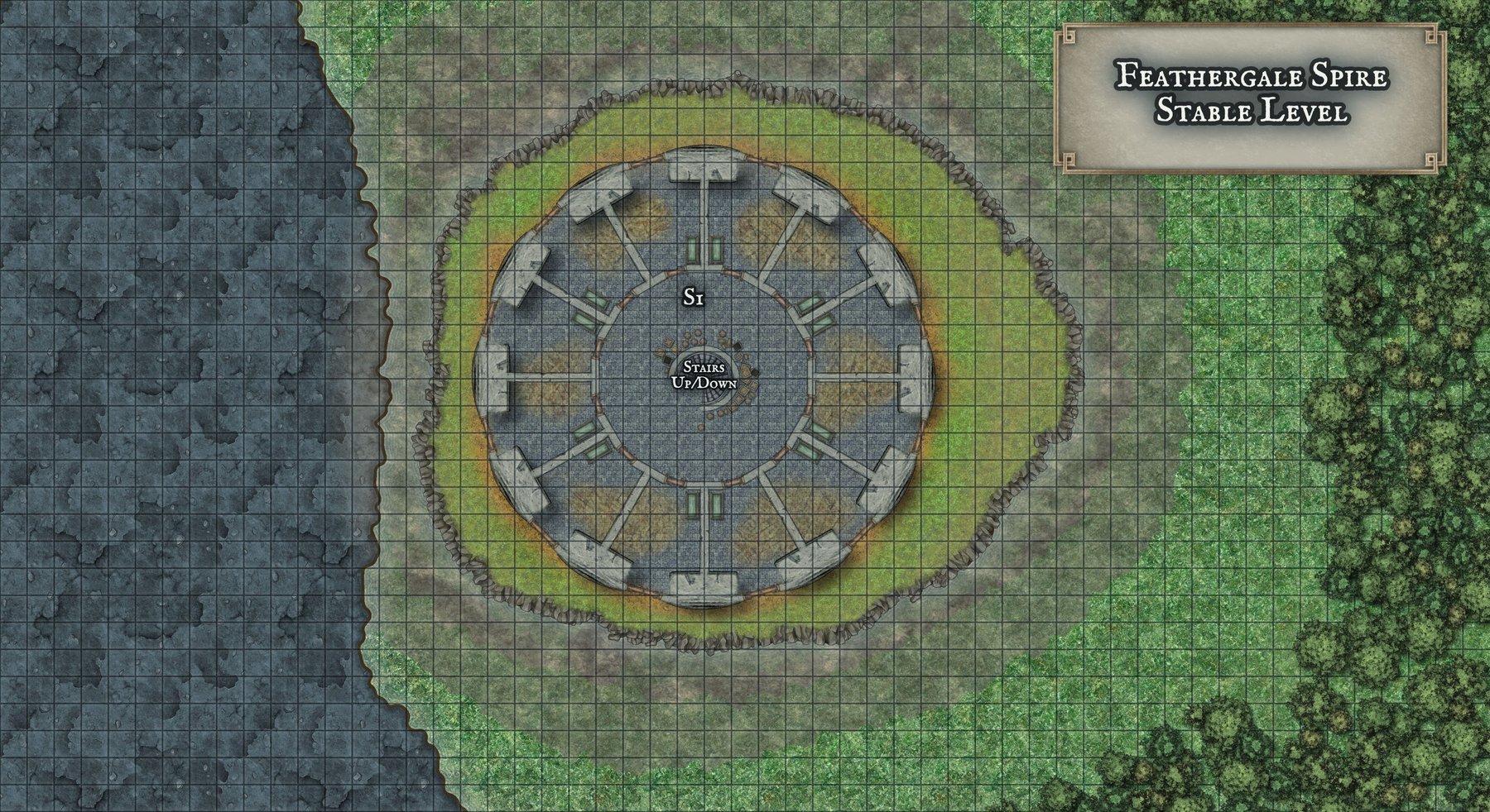 Feathergale Spire - Stable Level | Inkarnate - Create Fantasy Maps Online