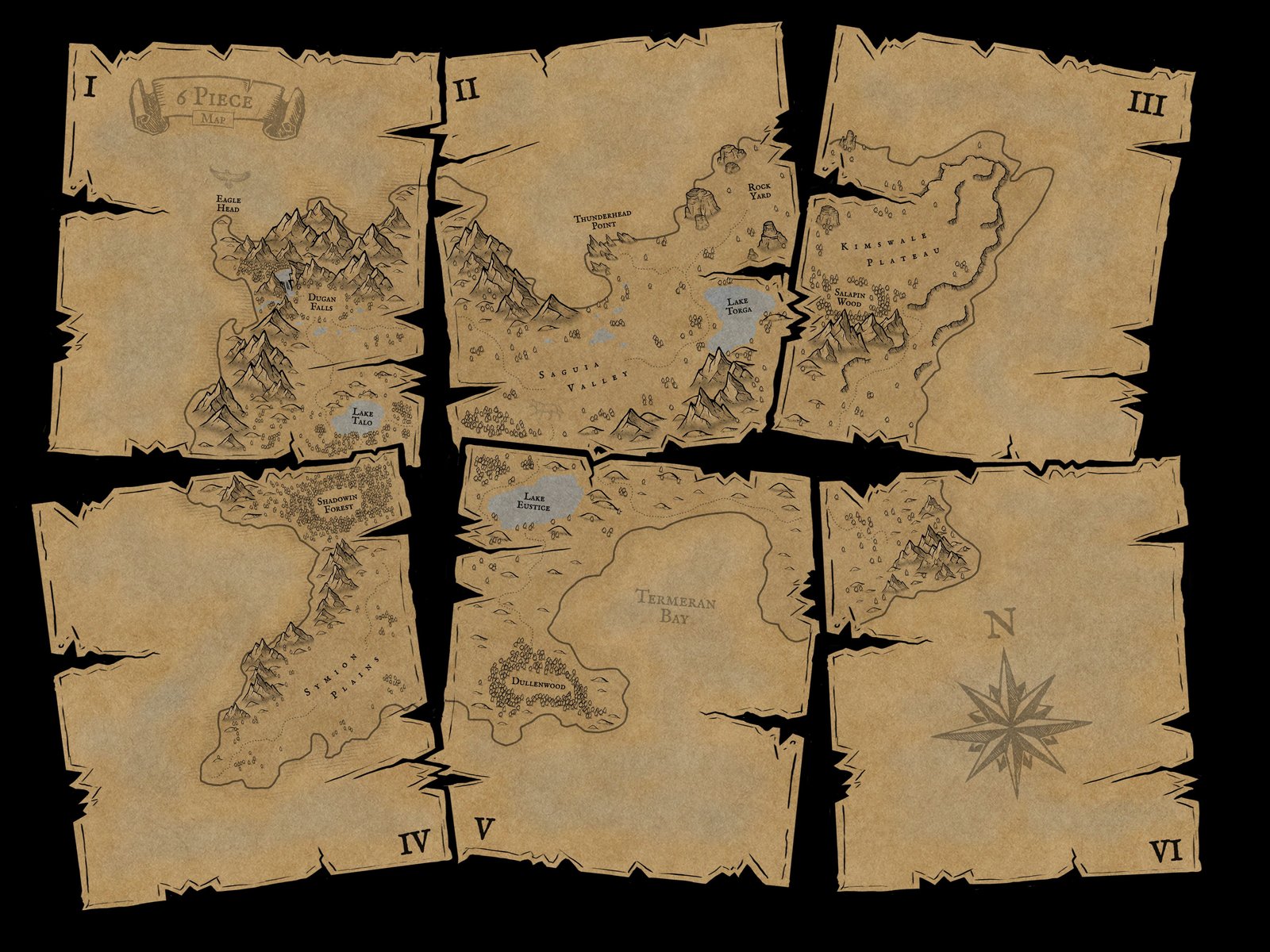 6 Piece Map | Inkarnate - Create Fantasy Maps Online