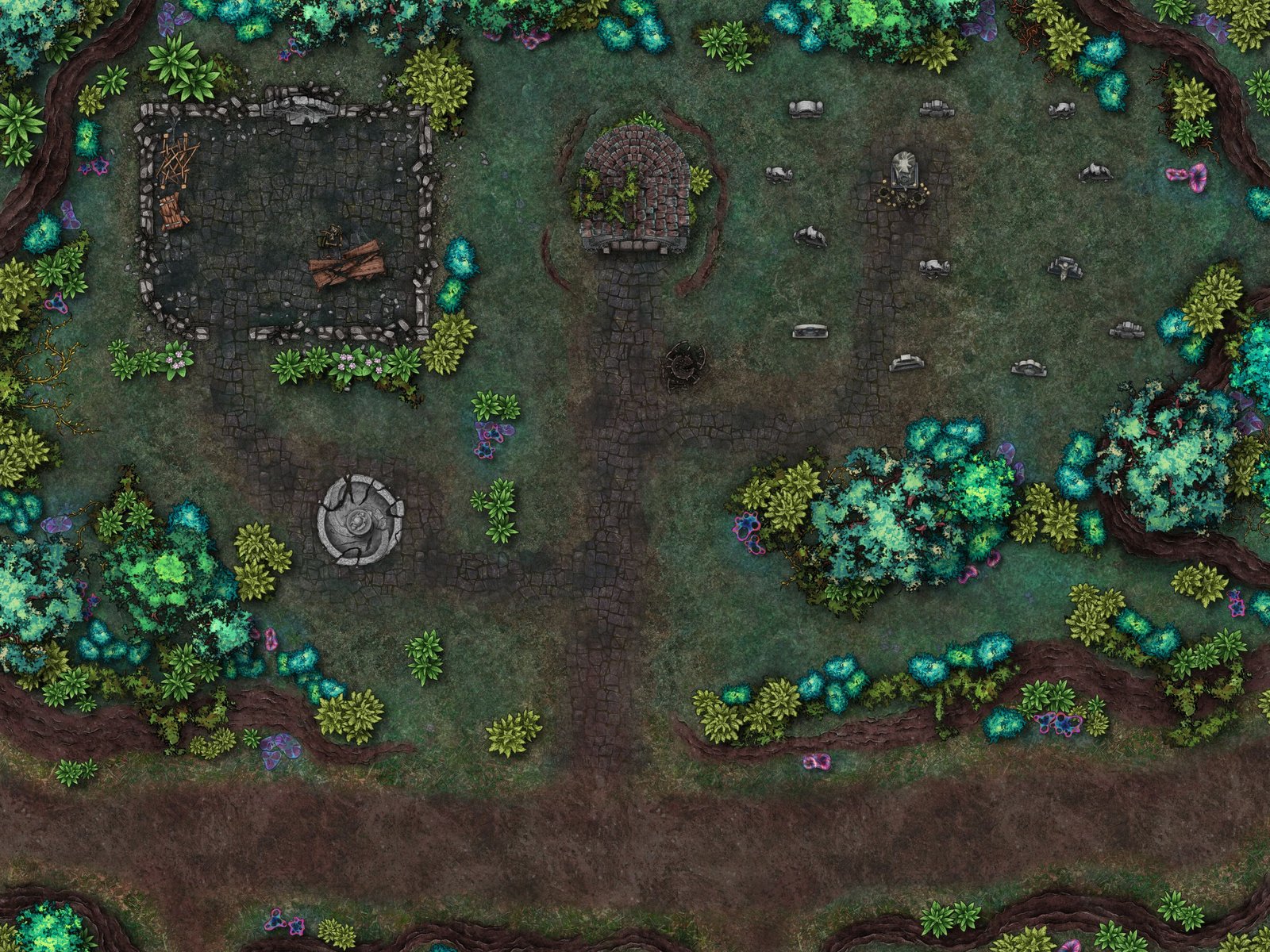 Waldfriedhof_Underdark_40x30 | Inkarnate - Create Fantasy Maps Online