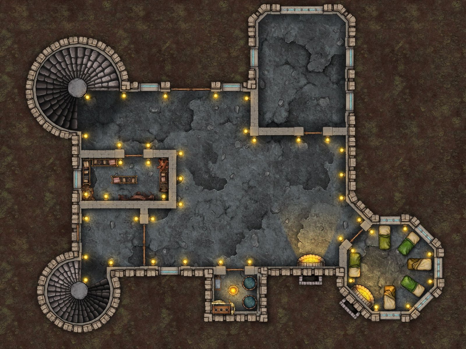 CoA - Katjie Stronghold (Basement) | Inkarnate - Create Fantasy Maps Online