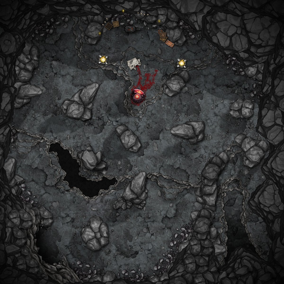 Cave of the Blood Forge | Inkarnate - Create Fantasy Maps Online