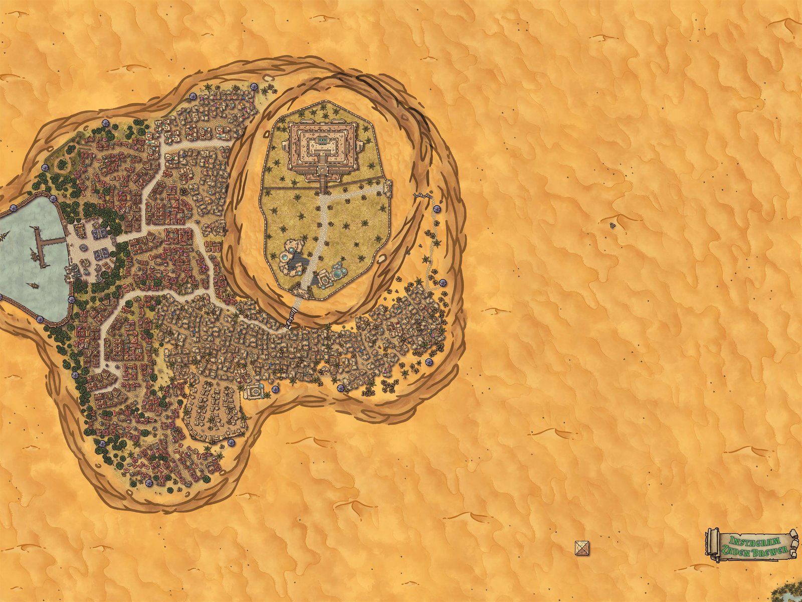 City in desert | Inkarnate - Create Fantasy Maps Online