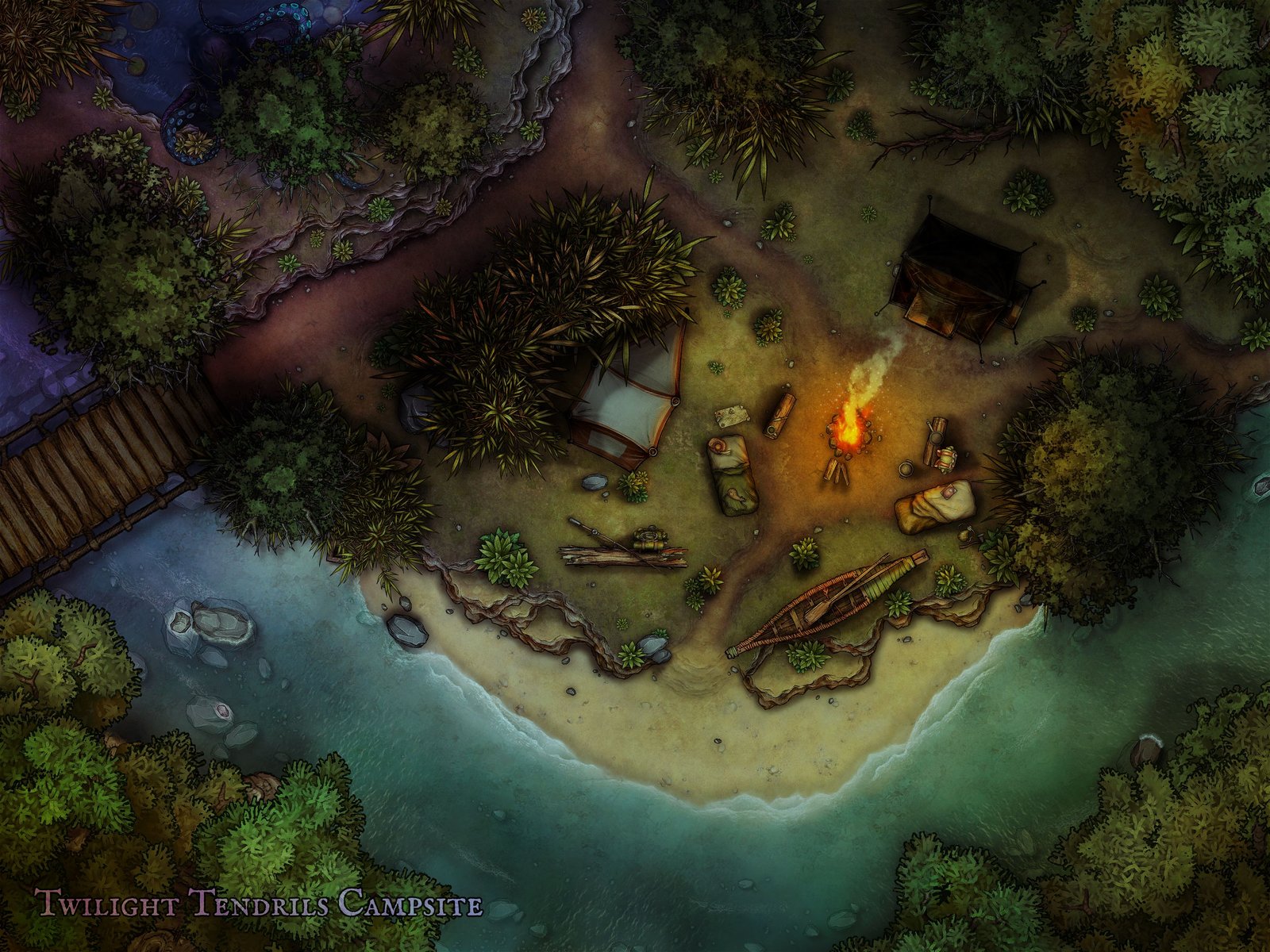 Twilight Tendrils Campsite | Inkarnate - Create Fantasy Maps Online
