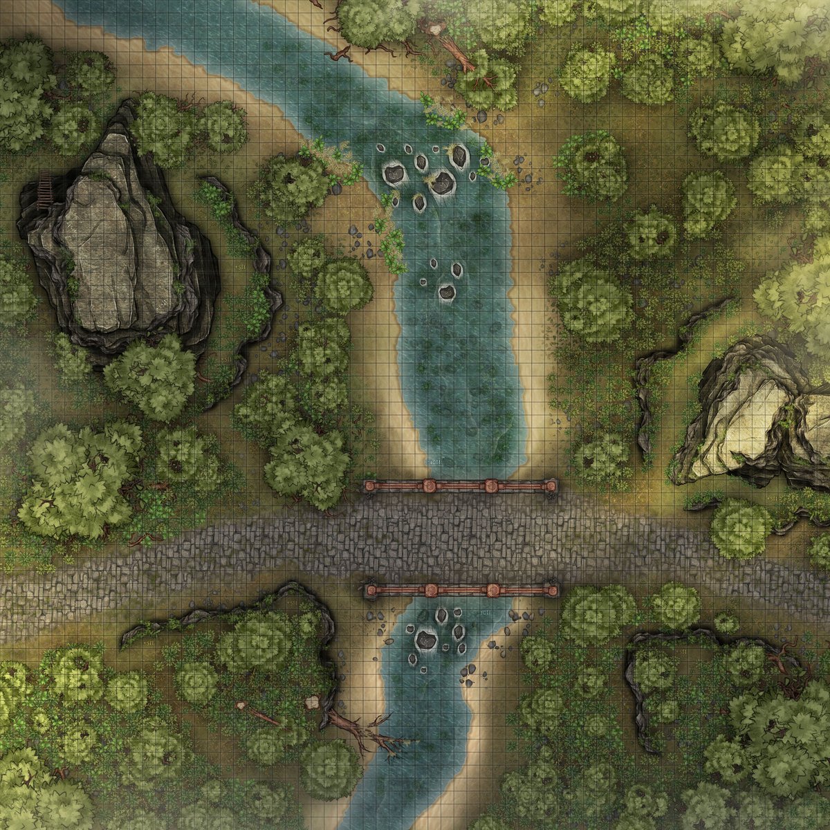 Triboar Trail Bridge Crossing | Inkarnate - Create Fantasy Maps Online