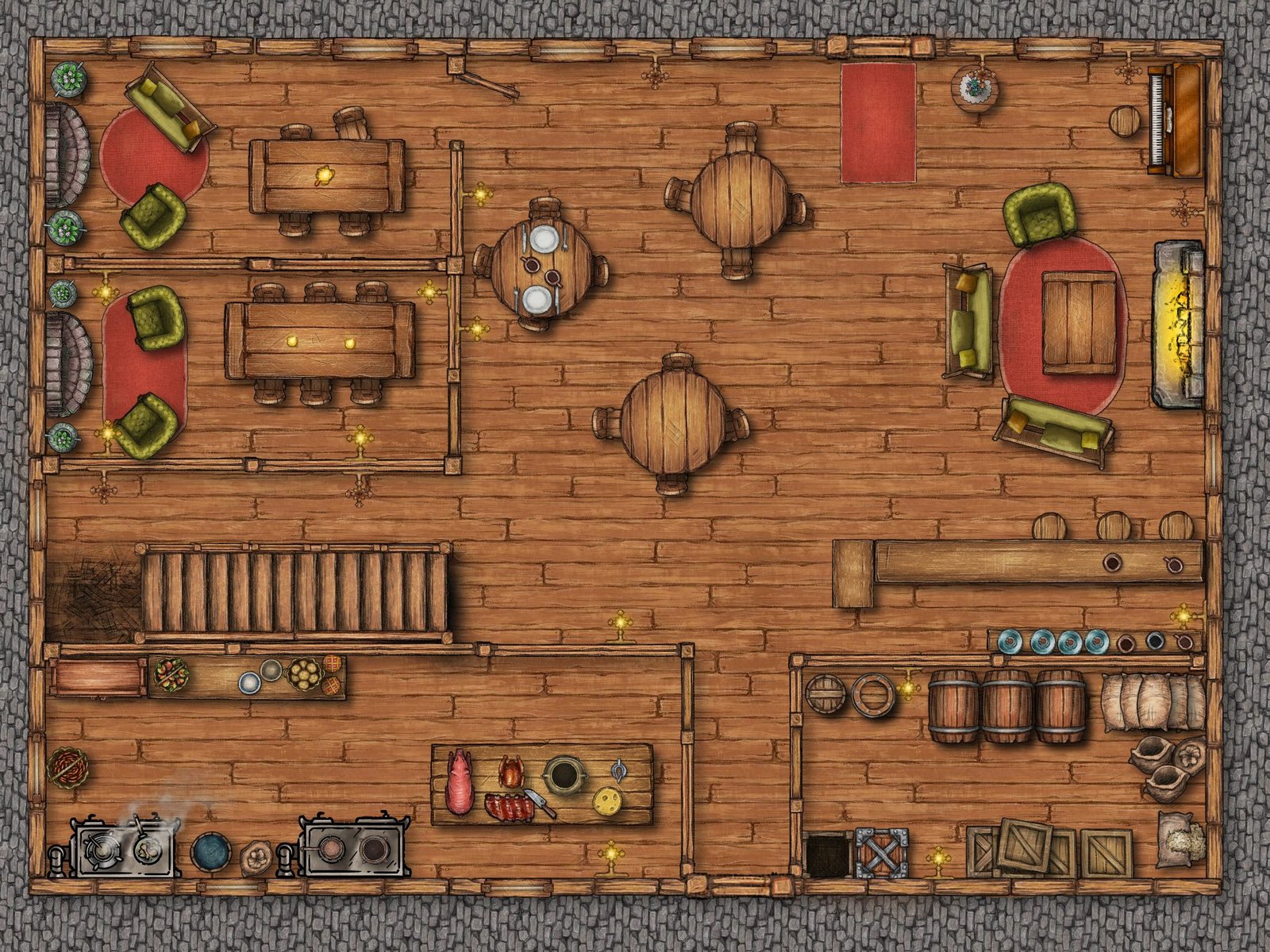 Inn first floor | Inkarnate - Create Fantasy Maps Online