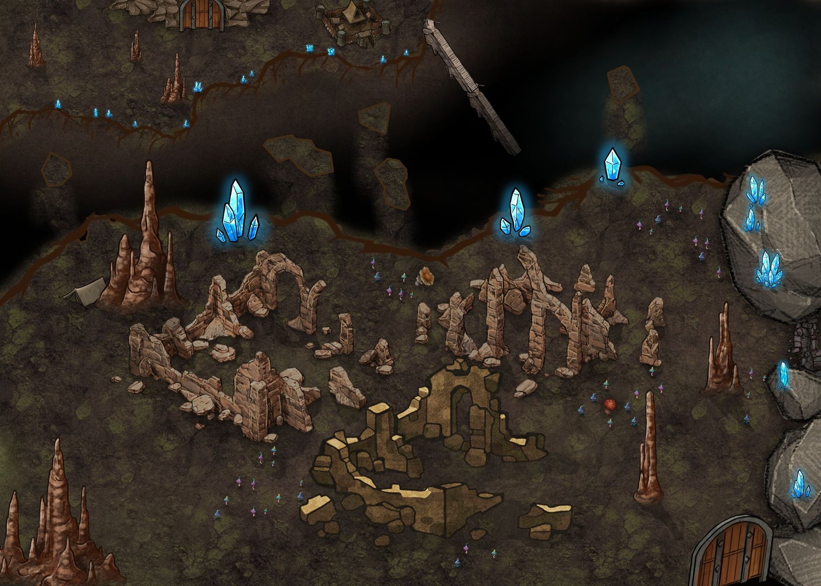 Dwarven Cavern | Inkarnate - Create Fantasy Maps Online