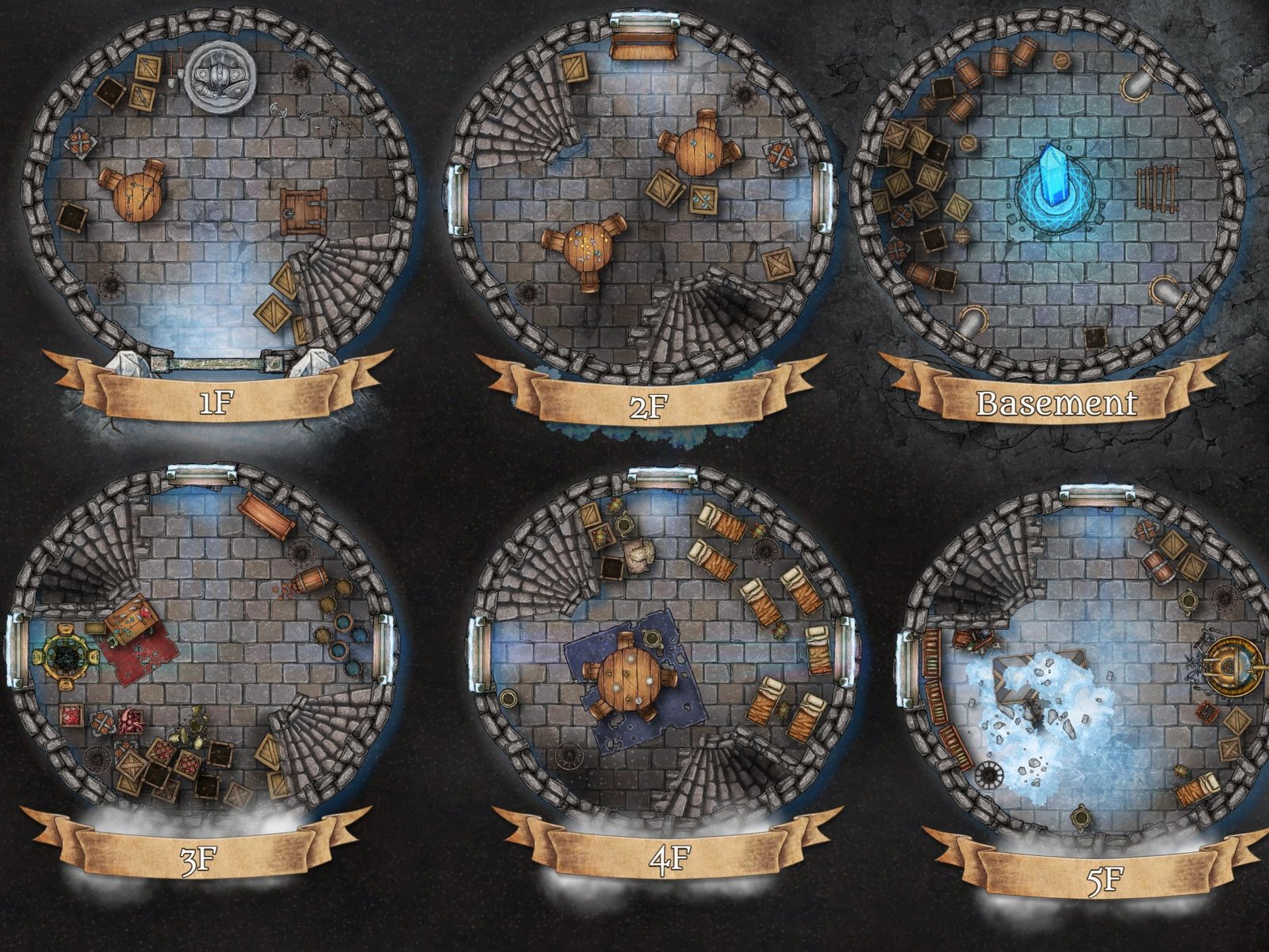 Lonely tower - Inside | Inkarnate - Create Fantasy Maps Online