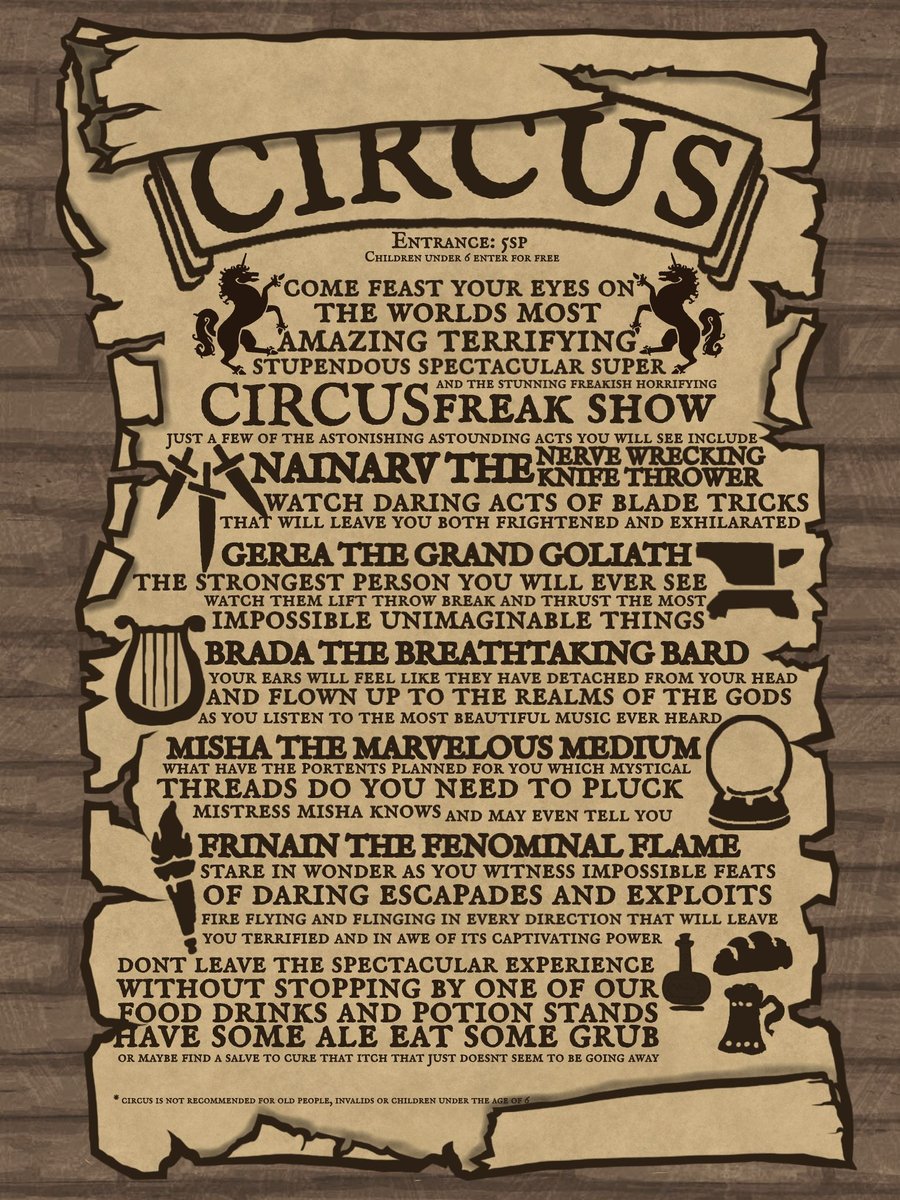 Circus pamphlet | Inkarnate - Create Fantasy Maps Online