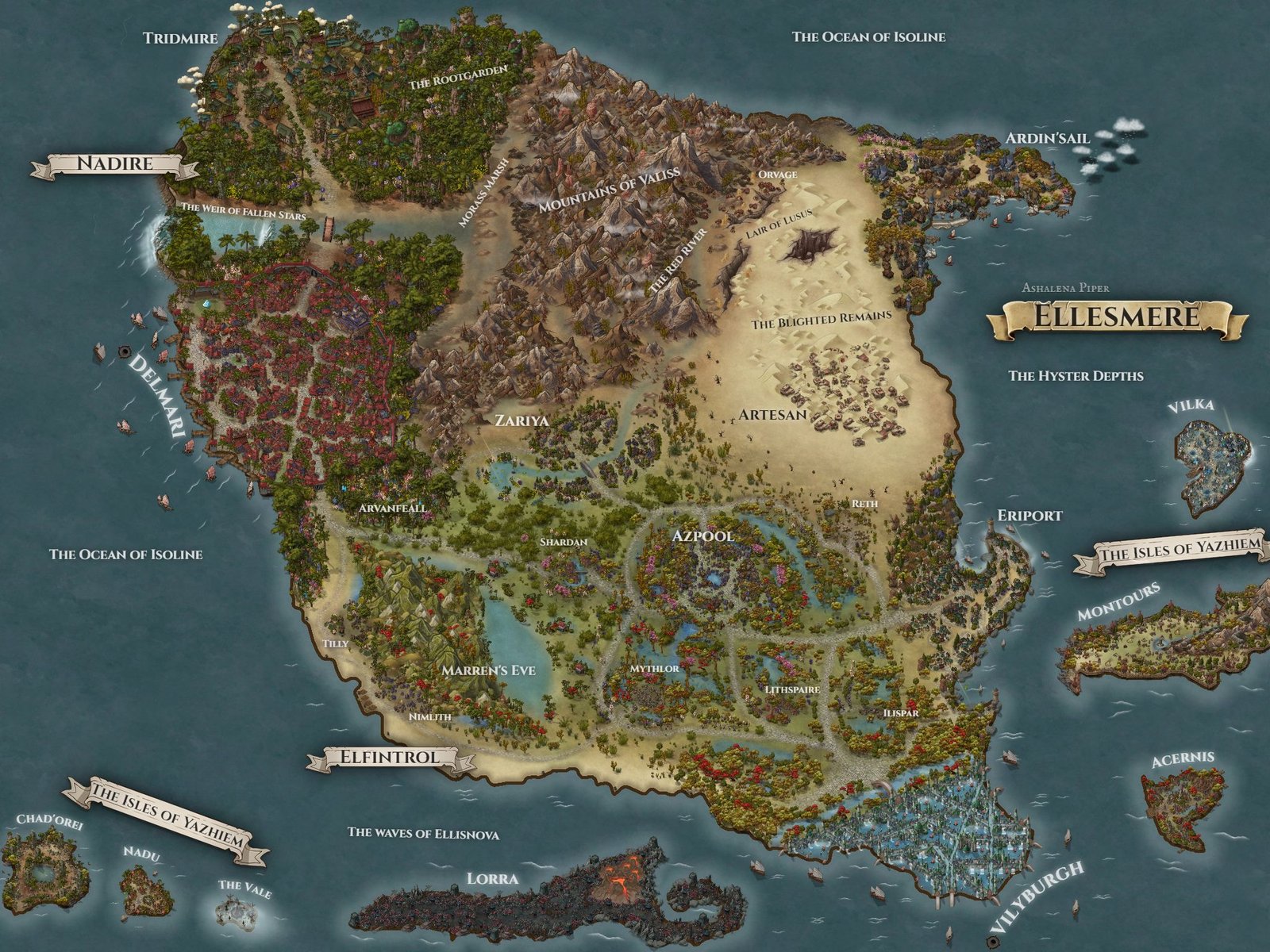 Ellesmere (DETAILED)-VH (old) | Inkarnate - Create Fantasy Maps Online