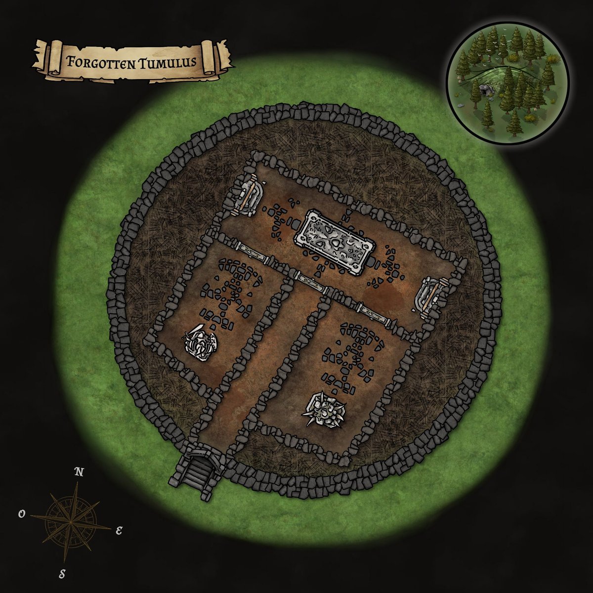 Forgotten Tumulus | Inkarnate - Create Fantasy Maps Online