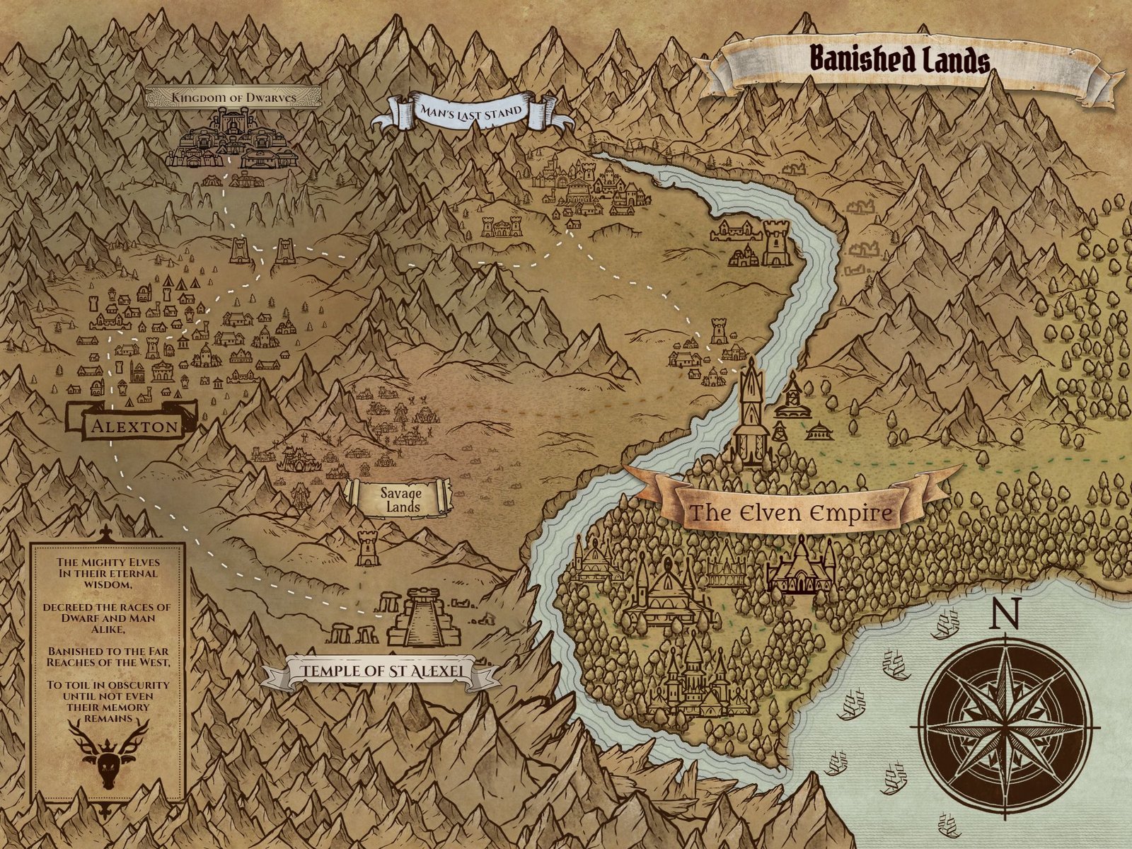parchment mountains | Inkarnate - Create Fantasy Maps Online