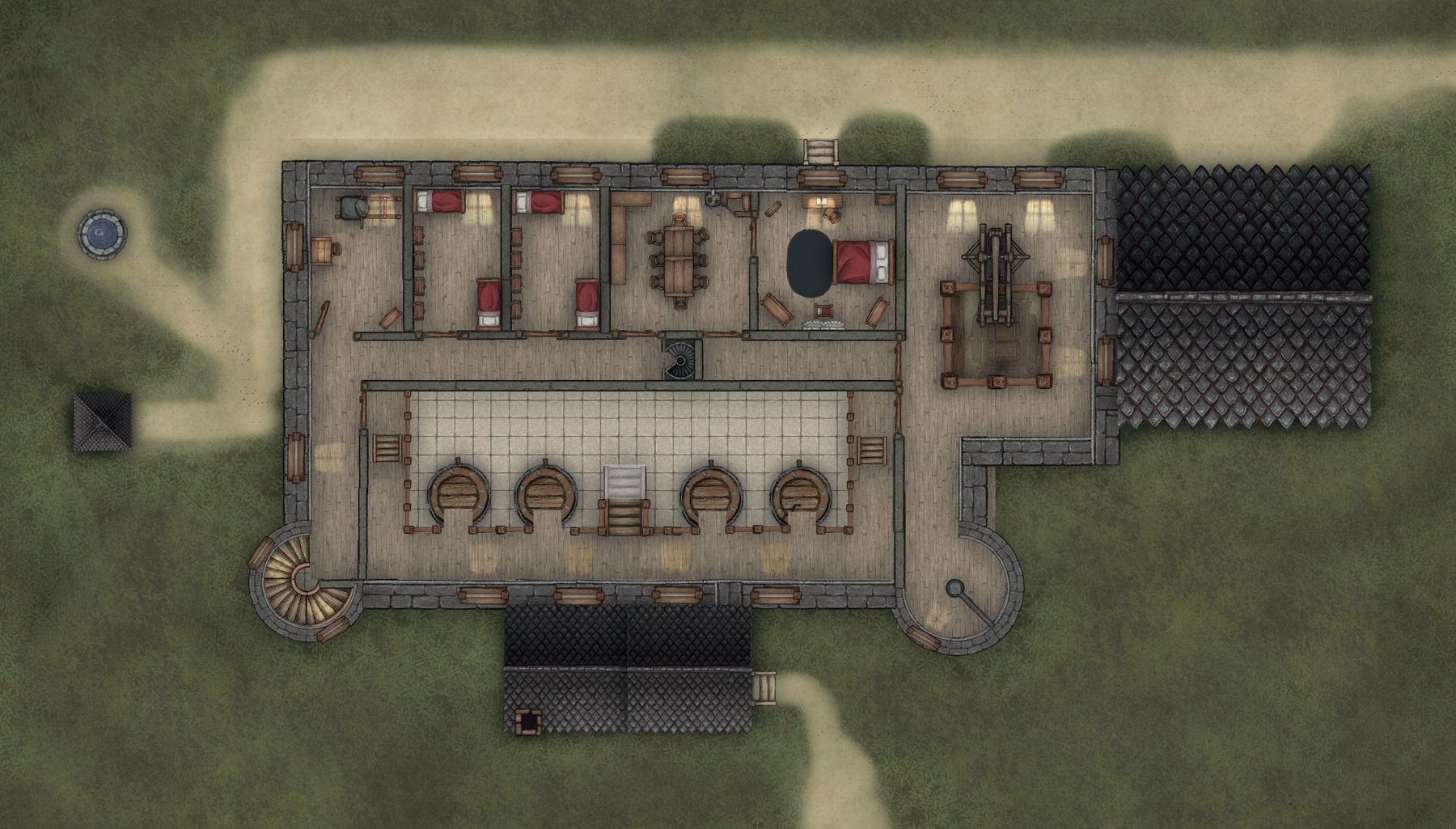 Wizard of Wines Winery (upper floor) | Inkarnate - Create Fantasy Maps ...