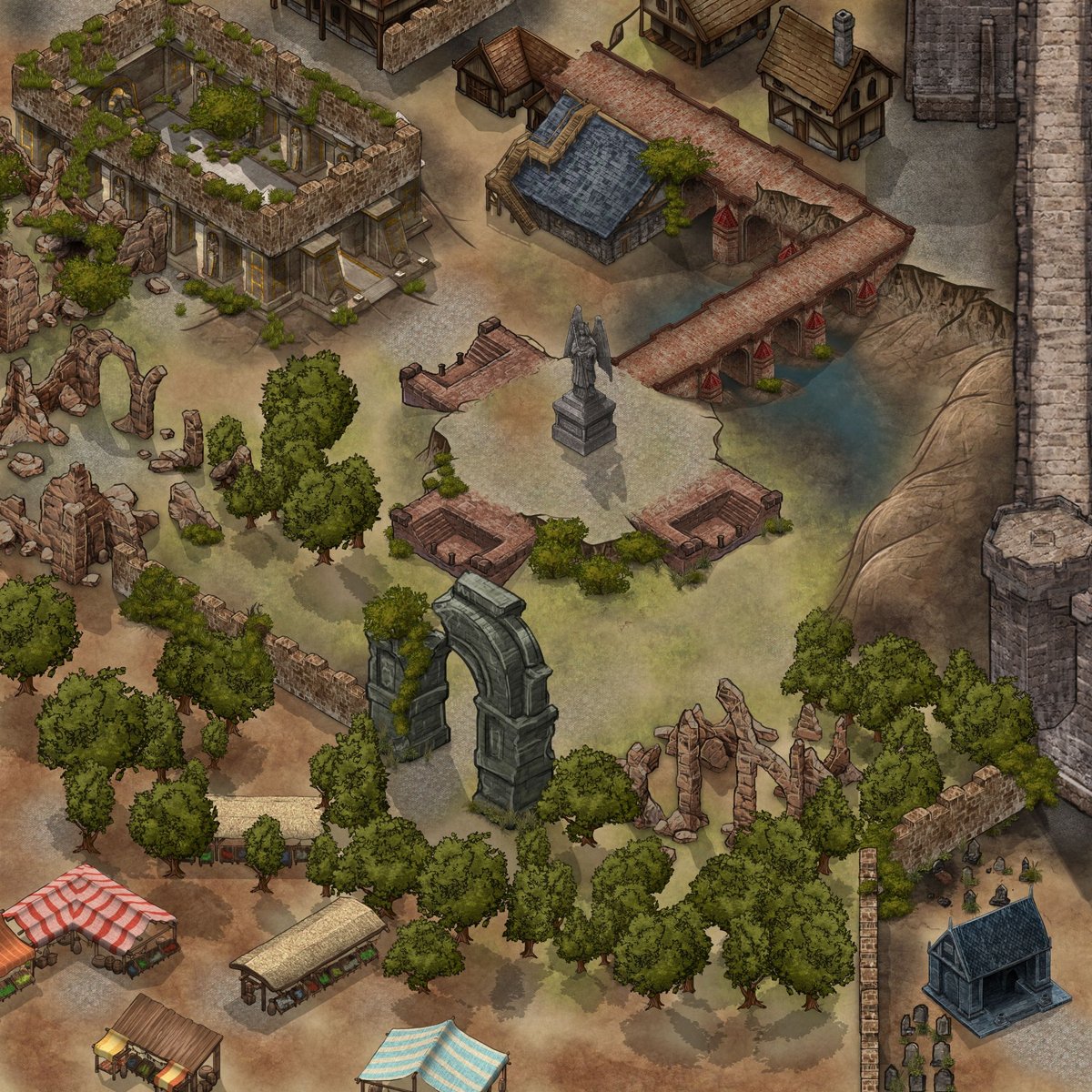 Ruins Tutelé palace | Inkarnate - Create Fantasy Maps Online