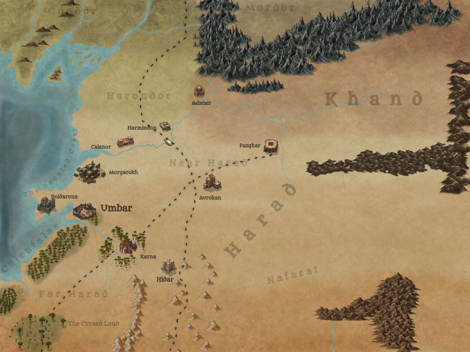 Harad & Khand | Inkarnate - Create Fantasy Maps Online
