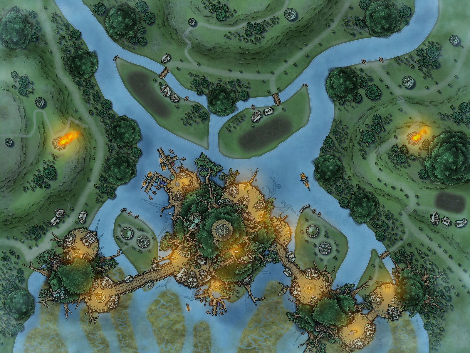 Elven Delta | Inkarnate - Create Fantasy Maps Online