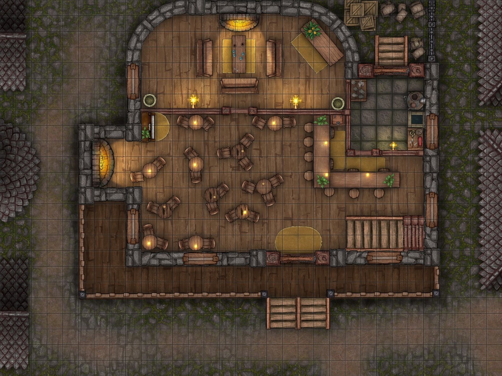 Docks - Golden Apple Ground Floor | Inkarnate - Create Fantasy Maps Online