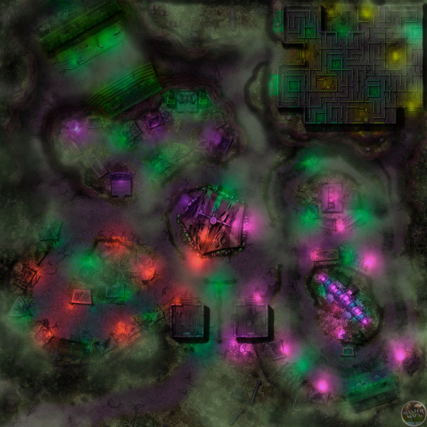 Dark Carnival-ShadowVale [80x80] | Inkarnate - Create Fantasy Maps Online