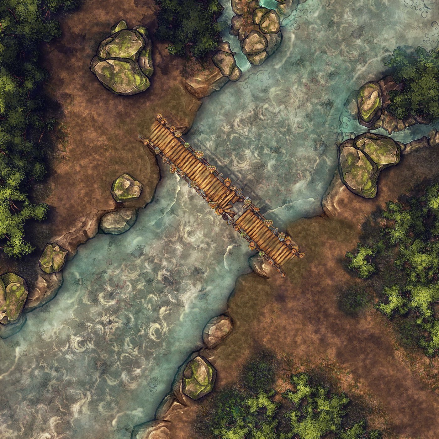 Jungle River Crossing | Inkarnate - Create Fantasy Maps Online