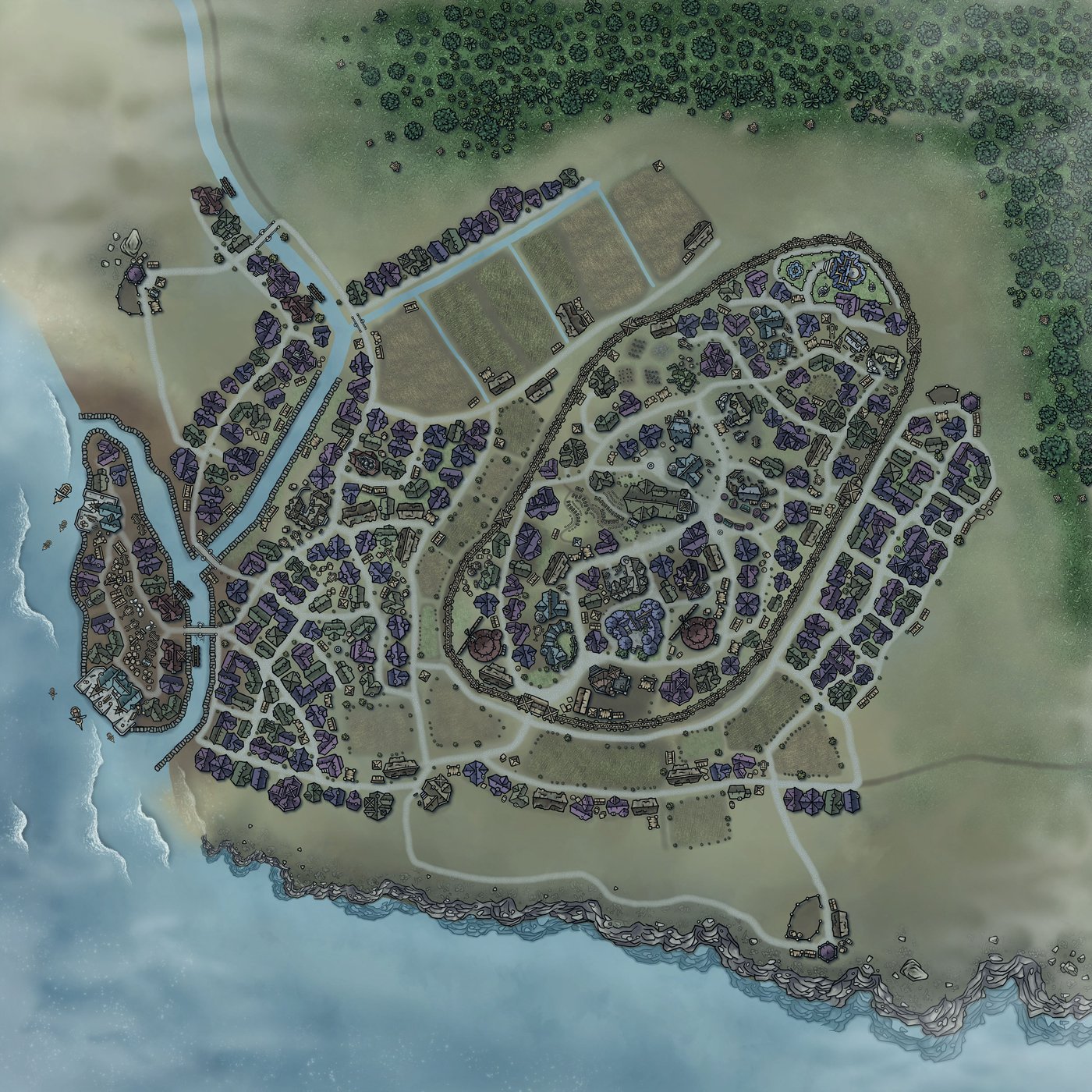 Turpis City | Inkarnate - Create Fantasy Maps Online