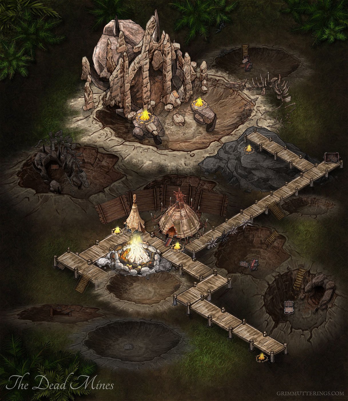 The Dead Mines ... | Inkarnate - Create Fantasy Maps Online