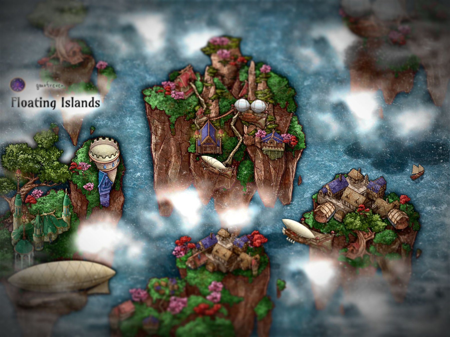 Floating Islands | Inkarnate - Create Fantasy Maps Online