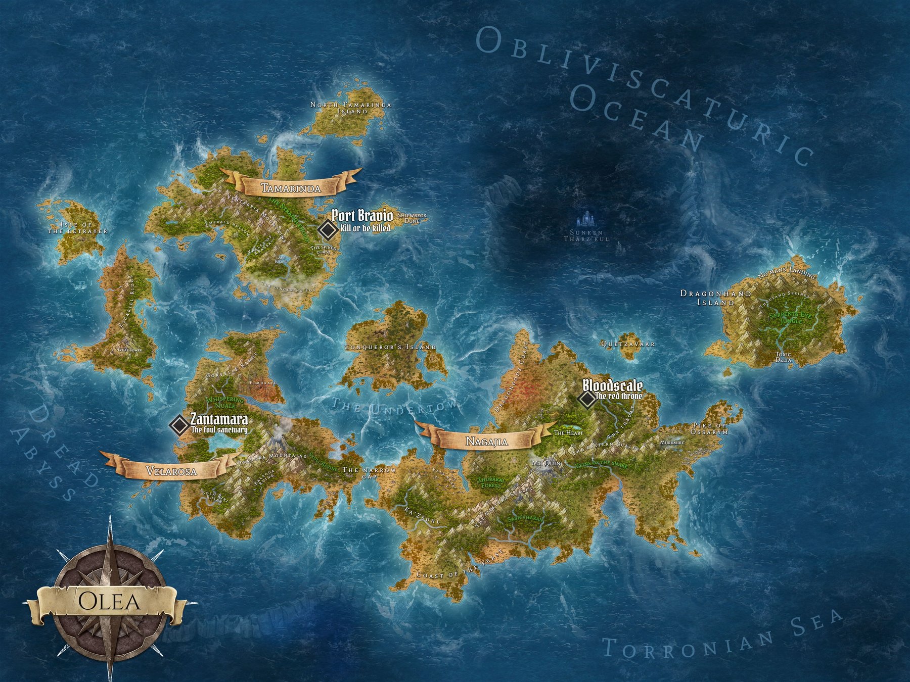 Olea Worldmap | Inkarnate - Create Fantasy Maps Online