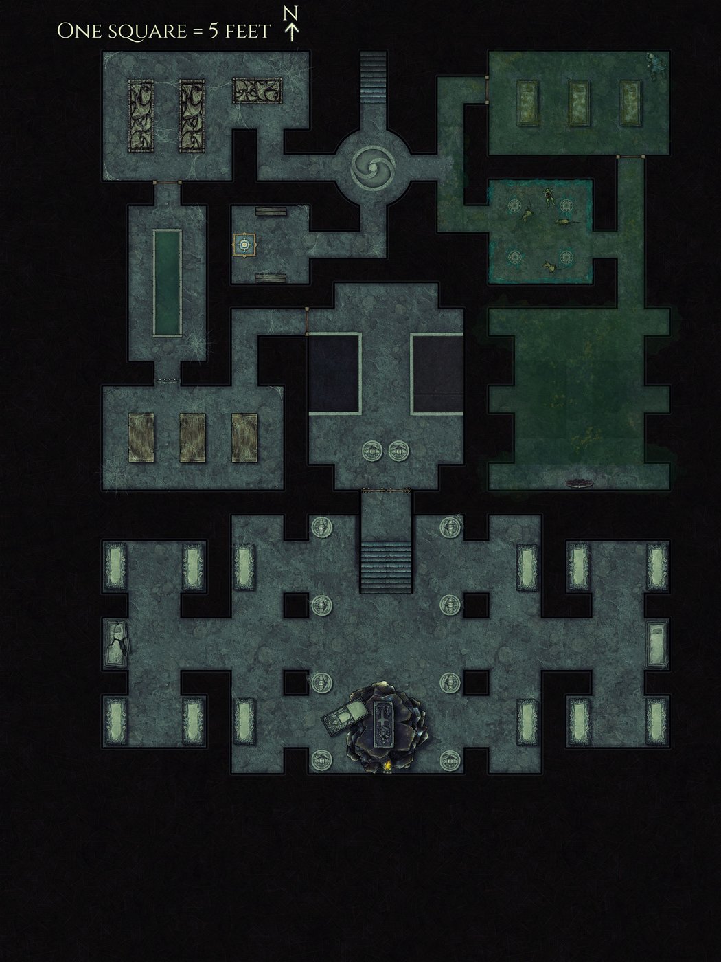 Crypt of the Everflame Lower Floor | Inkarnate - Create Fantasy Maps Online