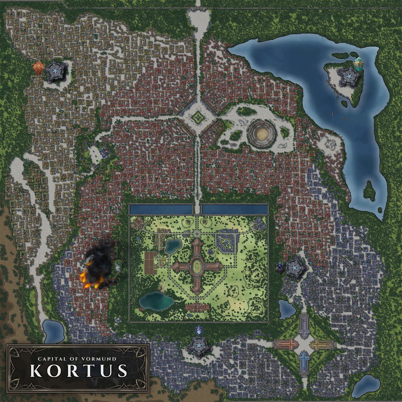 The Capital City: Kortus | Inkarnate - Create Fantasy Maps Online
